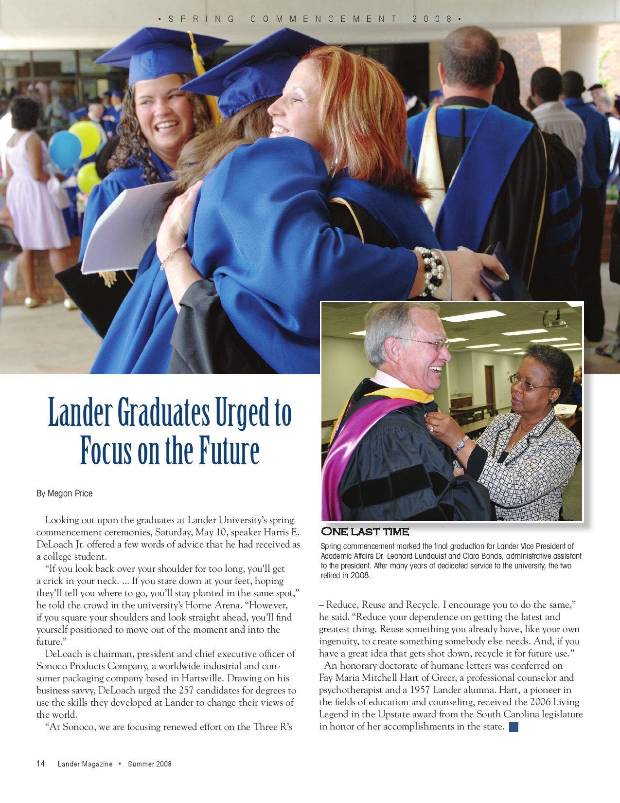 Lander Magazine - Summer 2008 by Lander University - Issuu