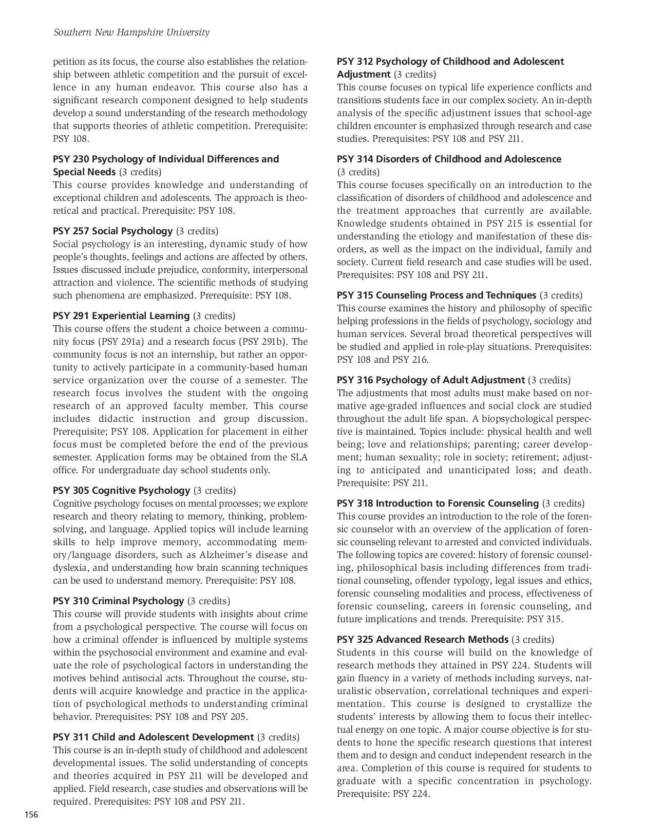 SNHU Undergraduate Catalog 2008-2009 by Southern New Hampshire ...