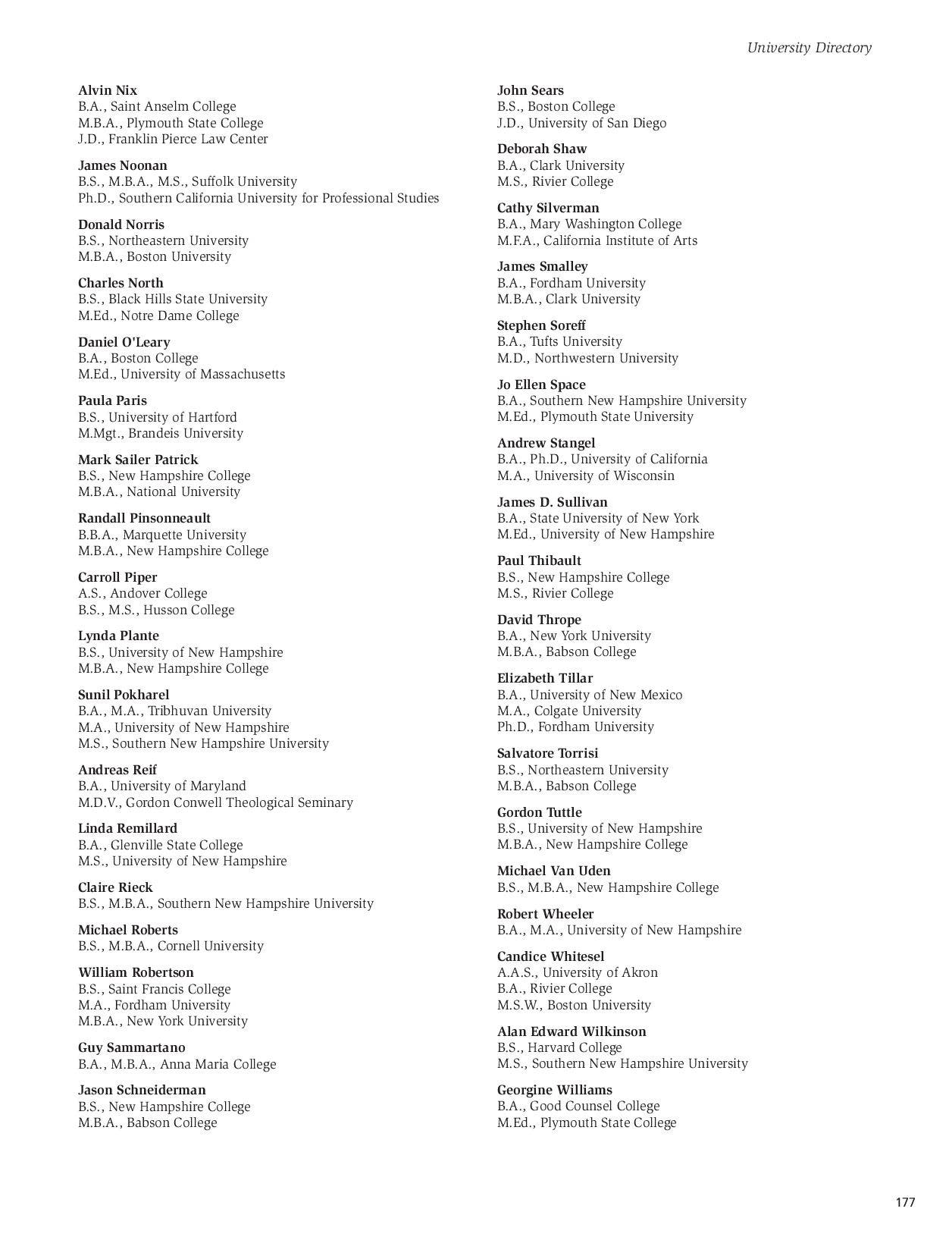 SNHU Undergraduate Catalog 2008-2009 by Southern New Hampshire ...