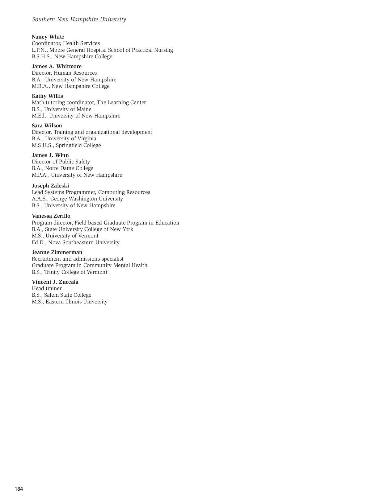 SNHU Undergraduate Catalog 2008-2009 by Southern New Hampshire ...