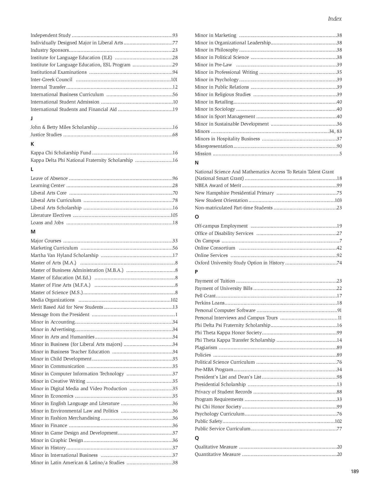 SNHU Undergraduate Catalog 2008-2009 by Southern New Hampshire ...