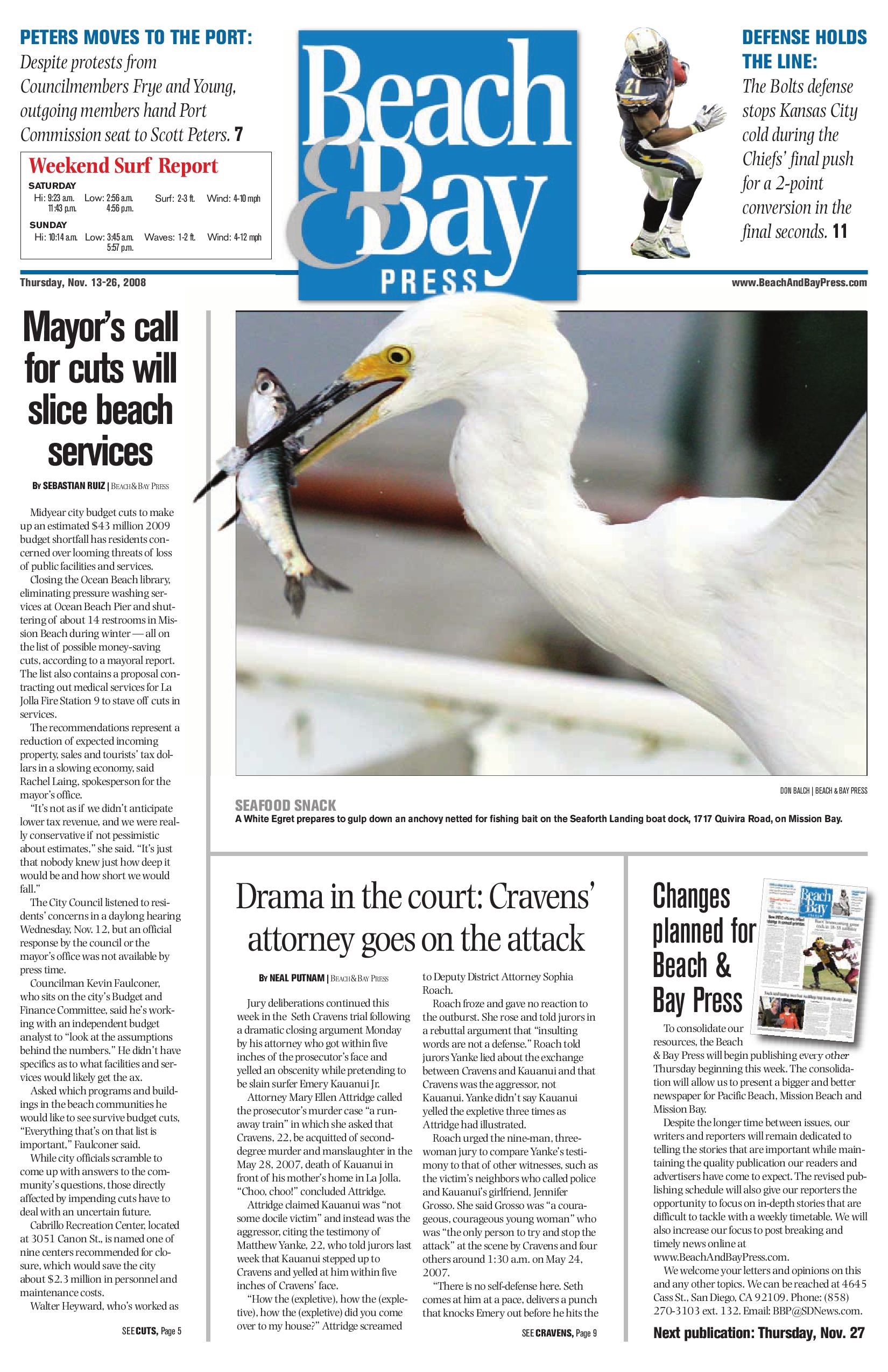 Beach & Bay Press November 13th, 2008 by San Diego Community Newspaper ...