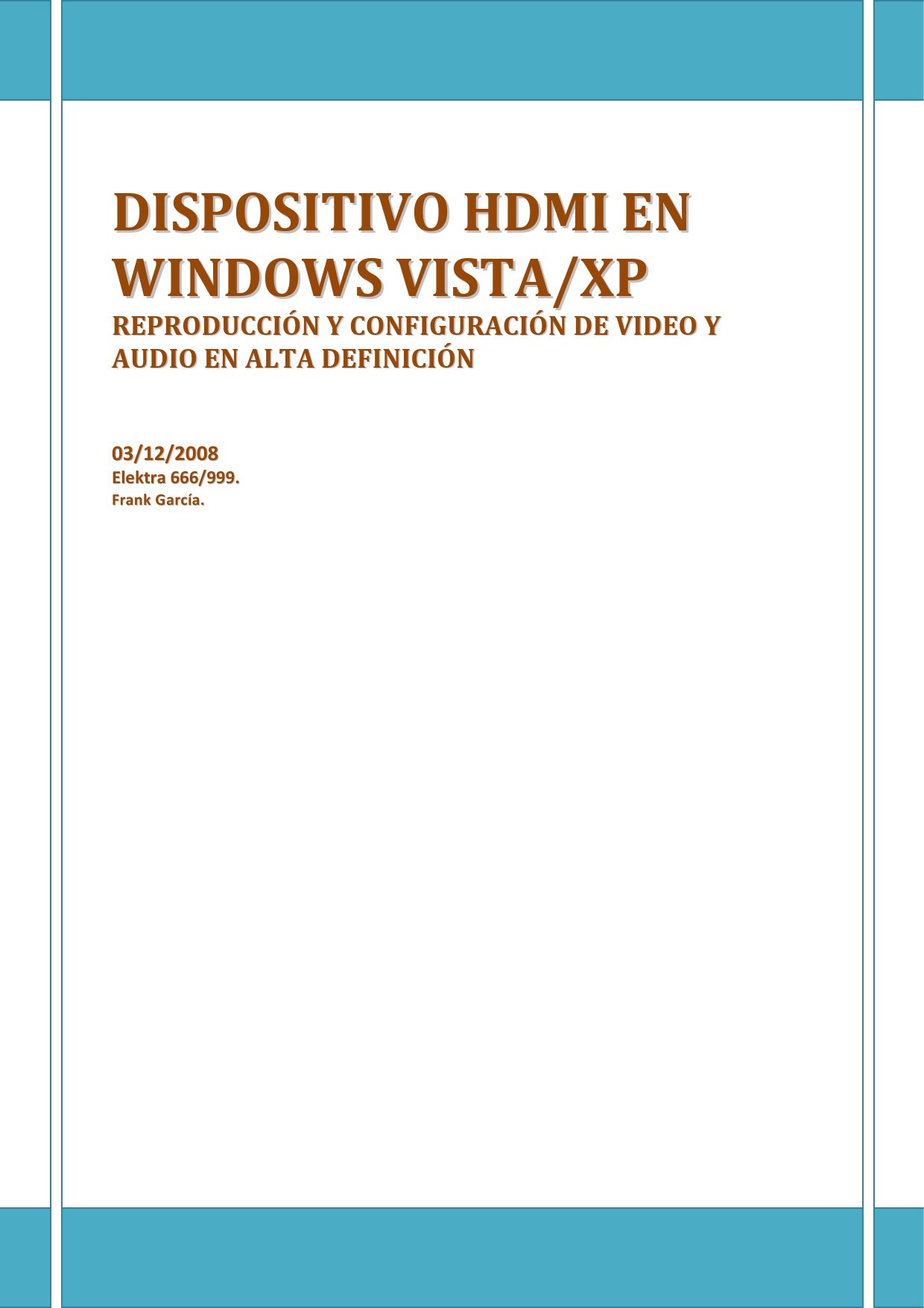 HDMI en Windows Vista/XP by José Enrique López Gamero - Issuu