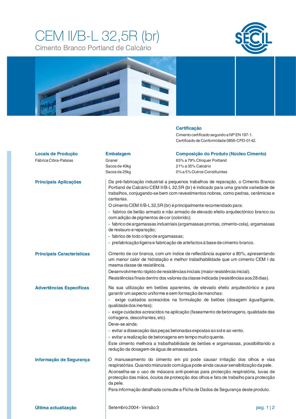 CEM II/B-L 32,5R (br) by Rui Paiva - Issuu