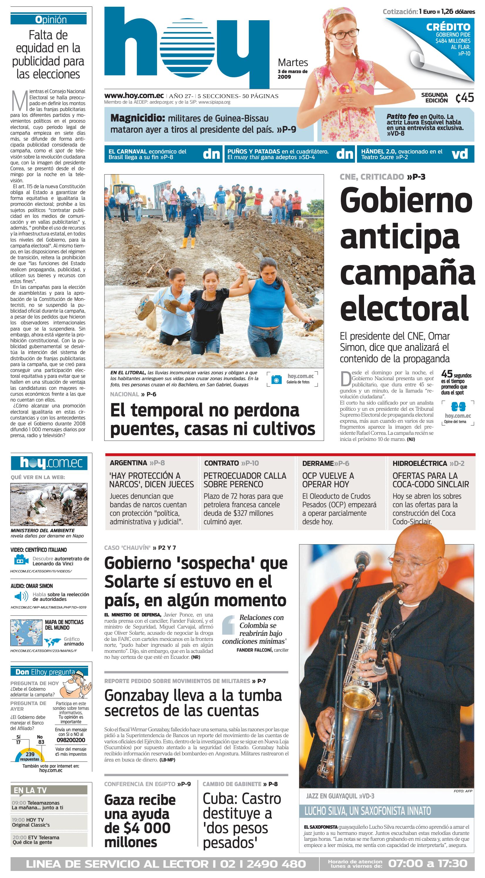 DIARIO HOY 2E 03 DE MARZO 09 by hoydigital hoydigital07 - Issuu