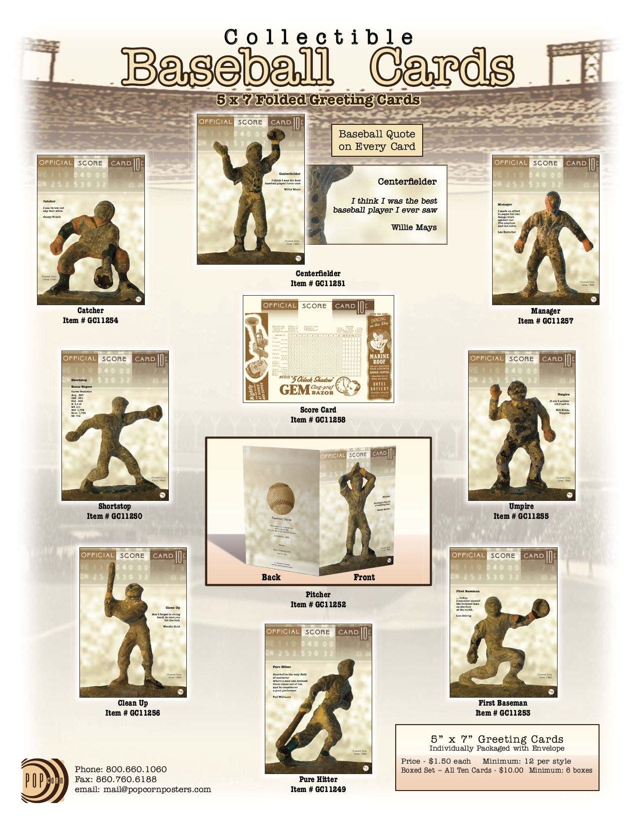 Baseball Cards Sell Sheet May 07 kgr by Popcorn Custom Products - Issuu
