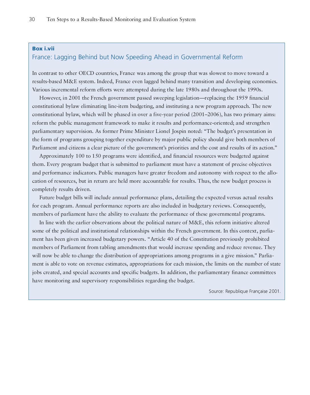 Ten Steps to a Results-Based Monitoring and Evaluation System by World ...