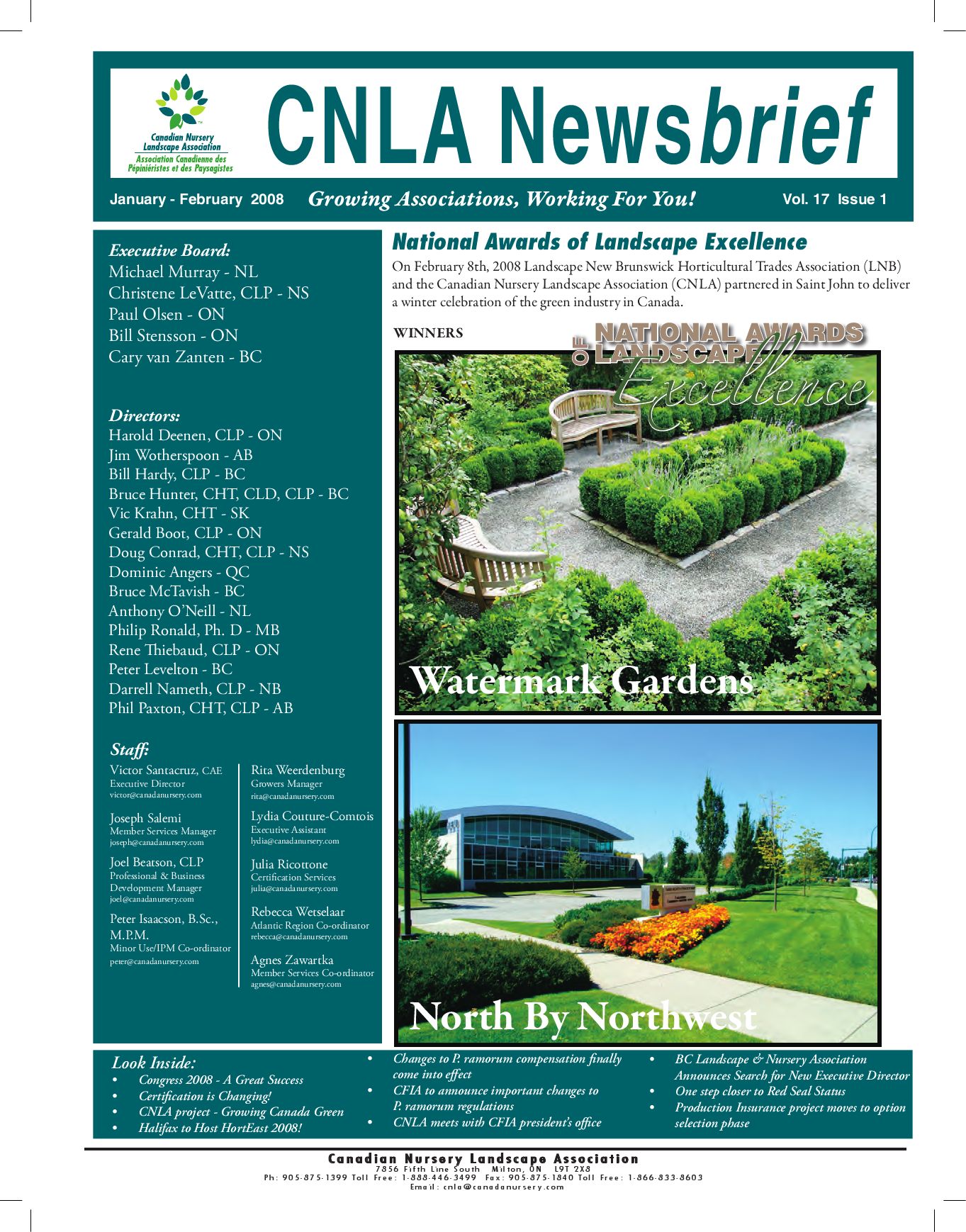 CNLA Newsbrief - January/February 2008 by Canadian Nursery Landscape ...
