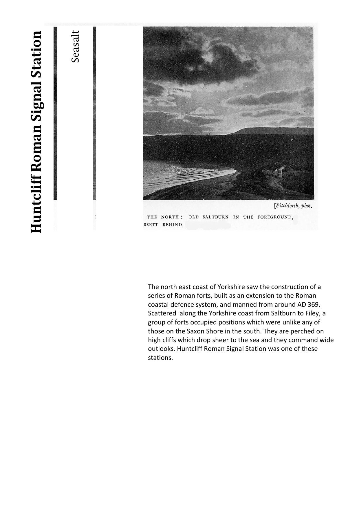 Huntcliff Roman Signal Station by Laine Thompson - Issuu