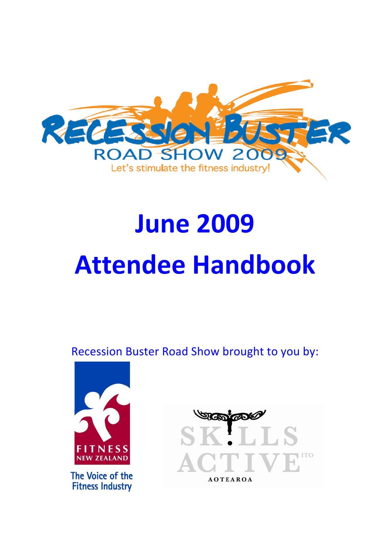 Recession Buster Road Show Attendees Handbook by Exercise New Zealand ...