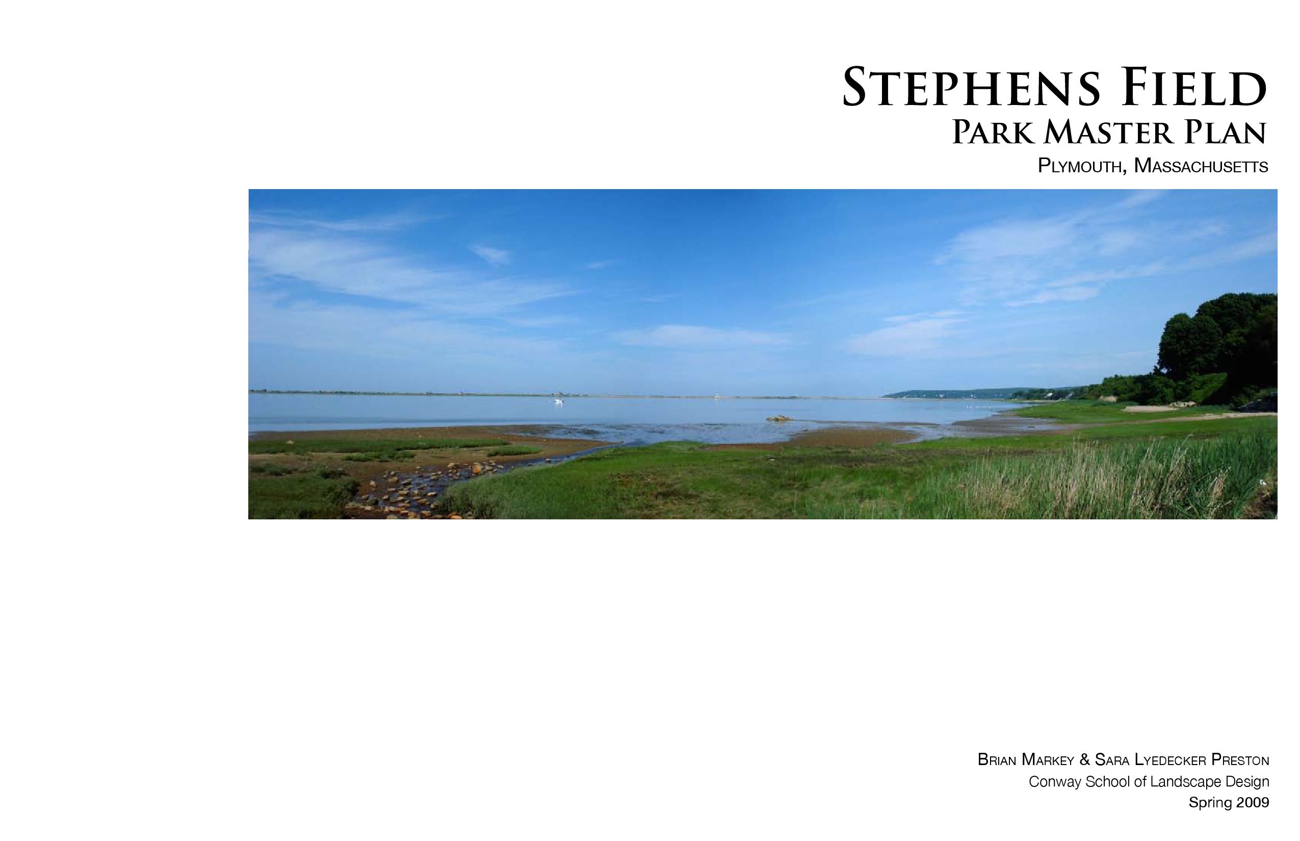 Stephens Field Park Master Plan, Plymouth (2009) by The Conway School ...