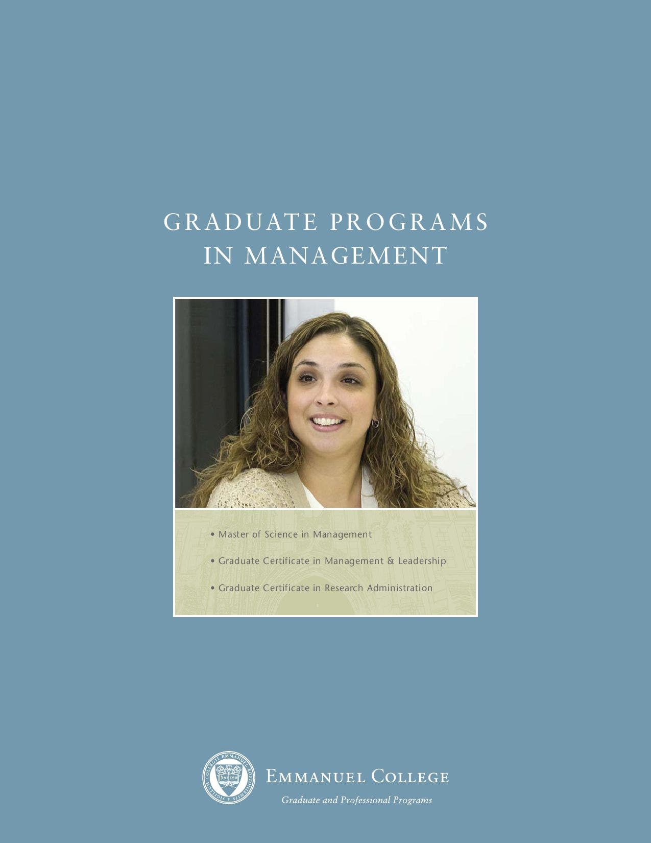 Graduate Management Degrees and Certificates at Emmanuel College by ...
