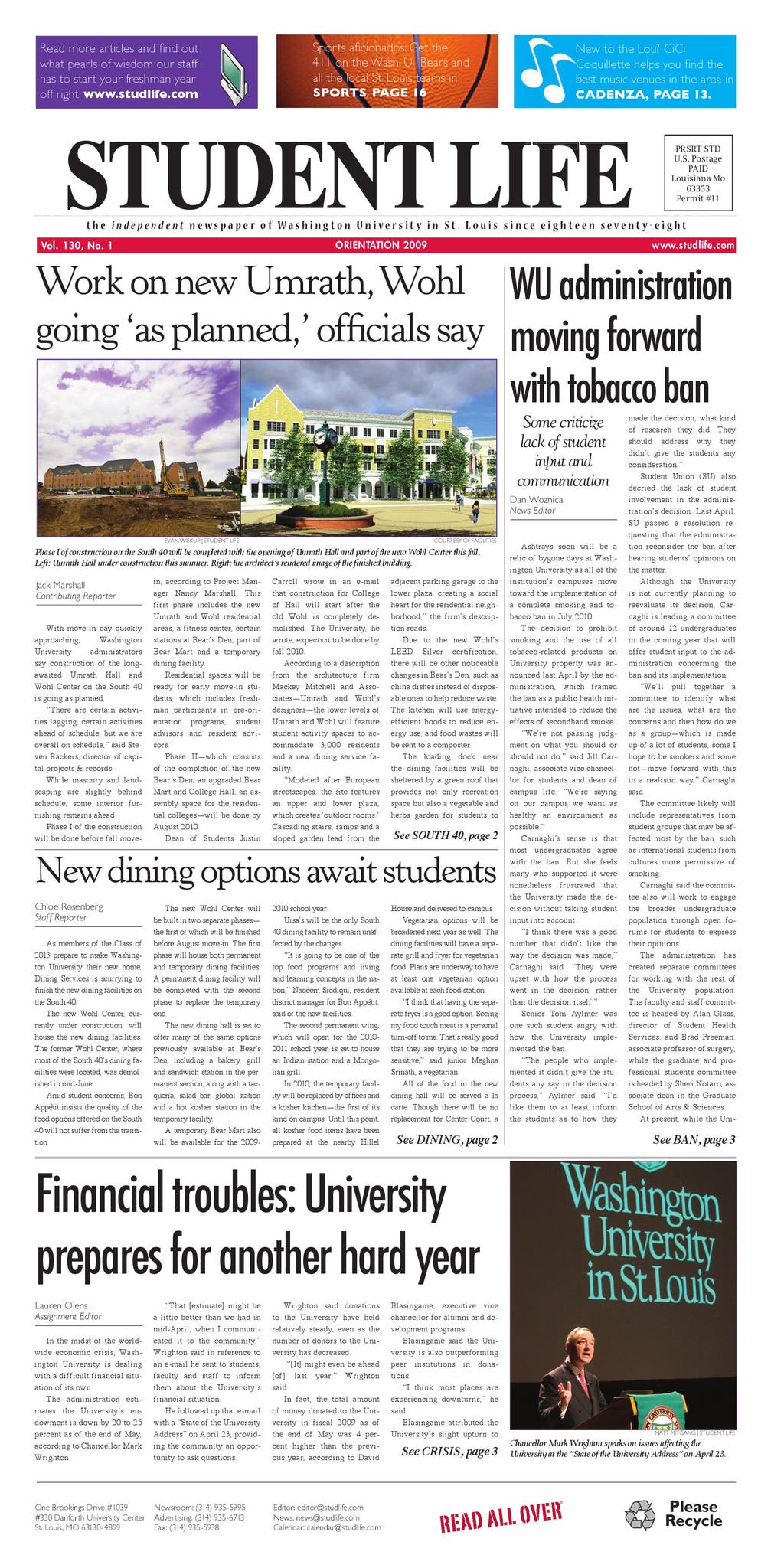 Orienation Issue 2009 | Student Life by Student Life - Issuu
