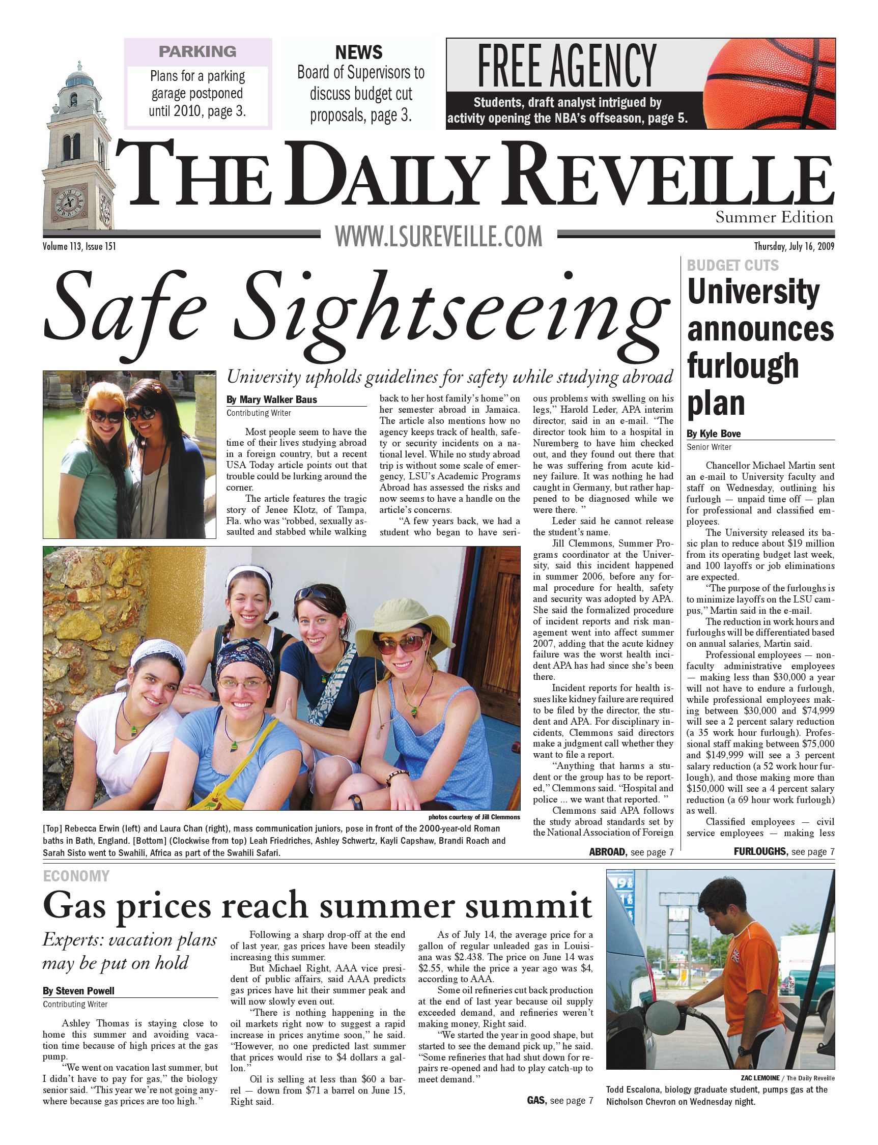 The Daily Reveille - July 16, 2009 by Reveille - Issuu