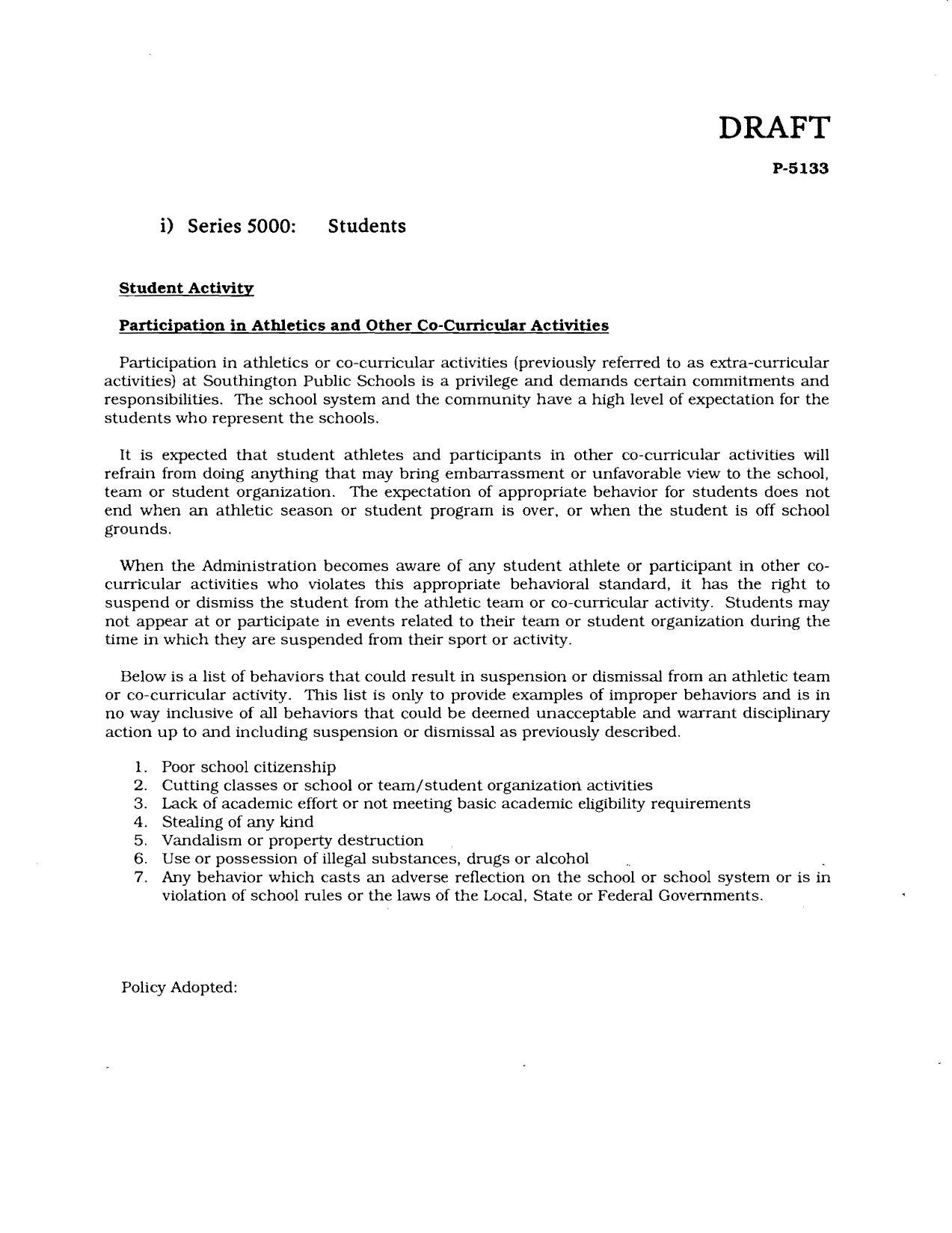 School Suspension Letter