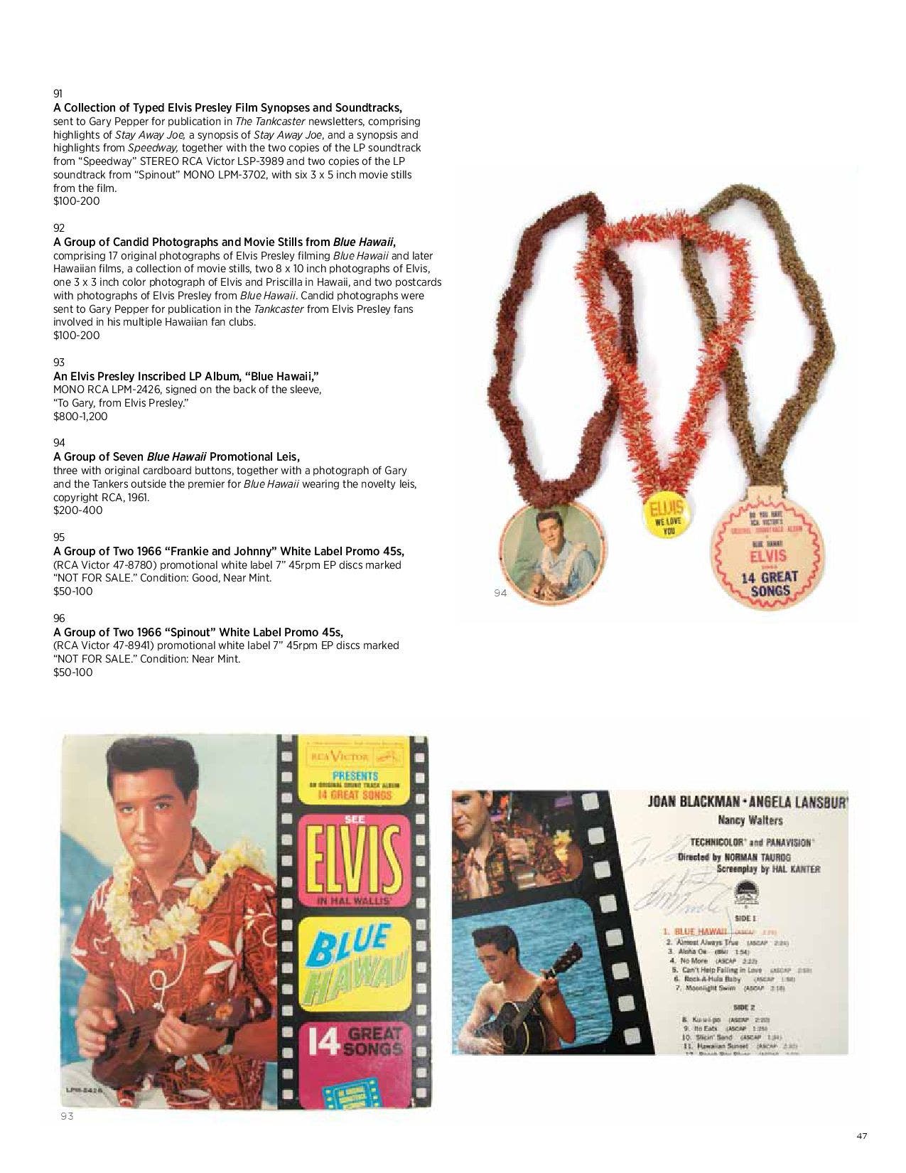 The Gary Pepper Collection of Elvis Presley Memorabilia by Hindman - Issuu