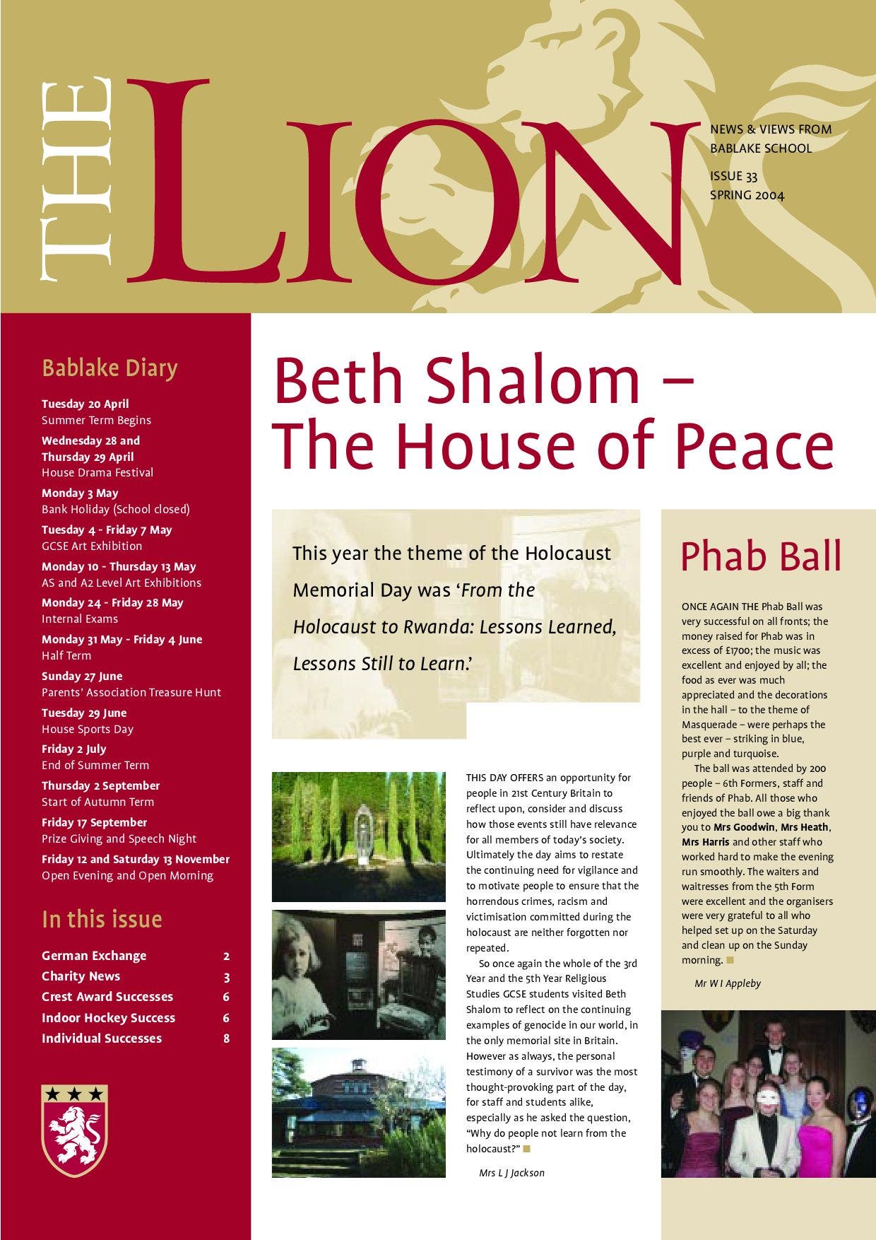 The Lion - Issue 33 by Bablake - Issuu