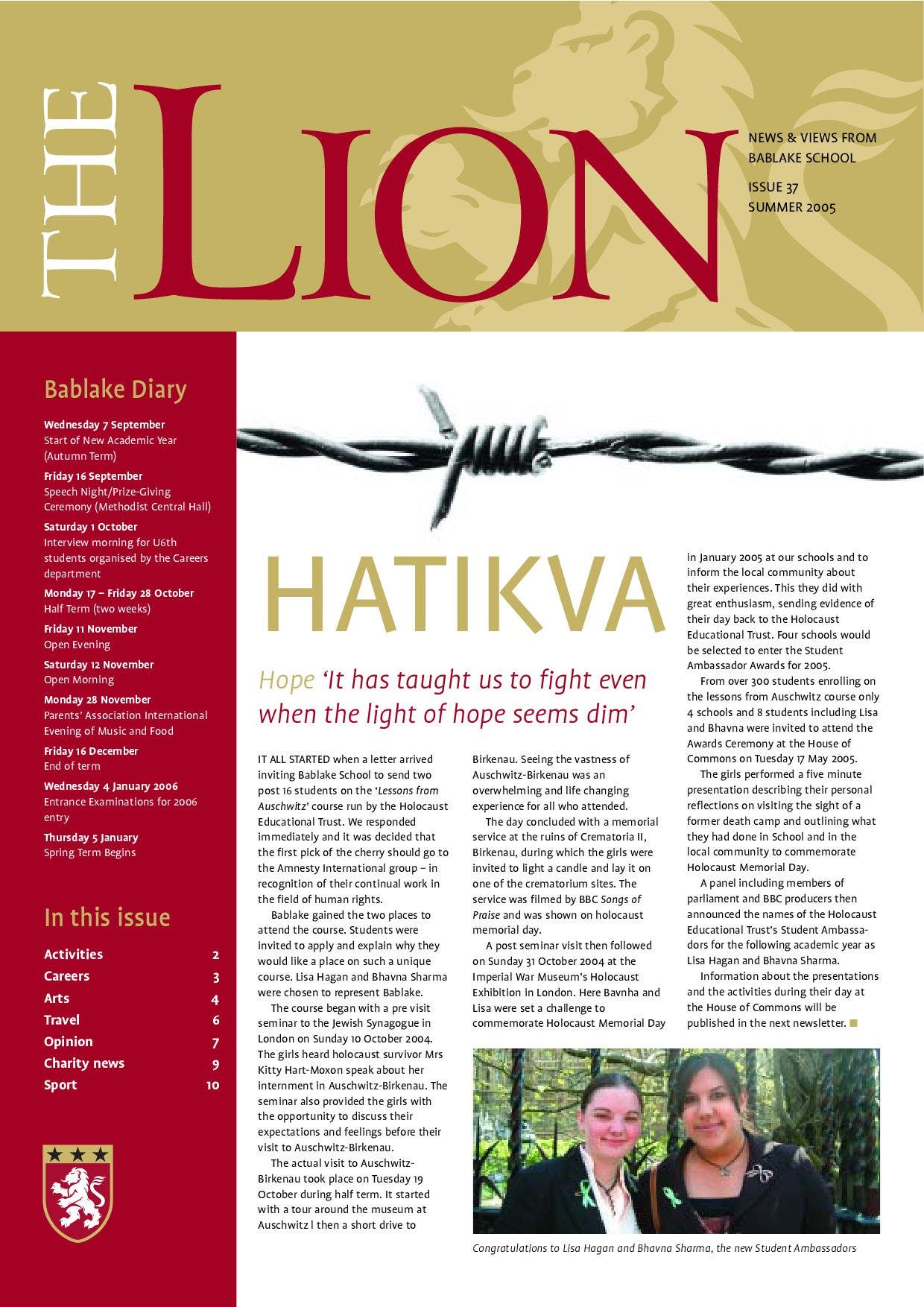The Lion - Issue 37 by Bablake - Issuu