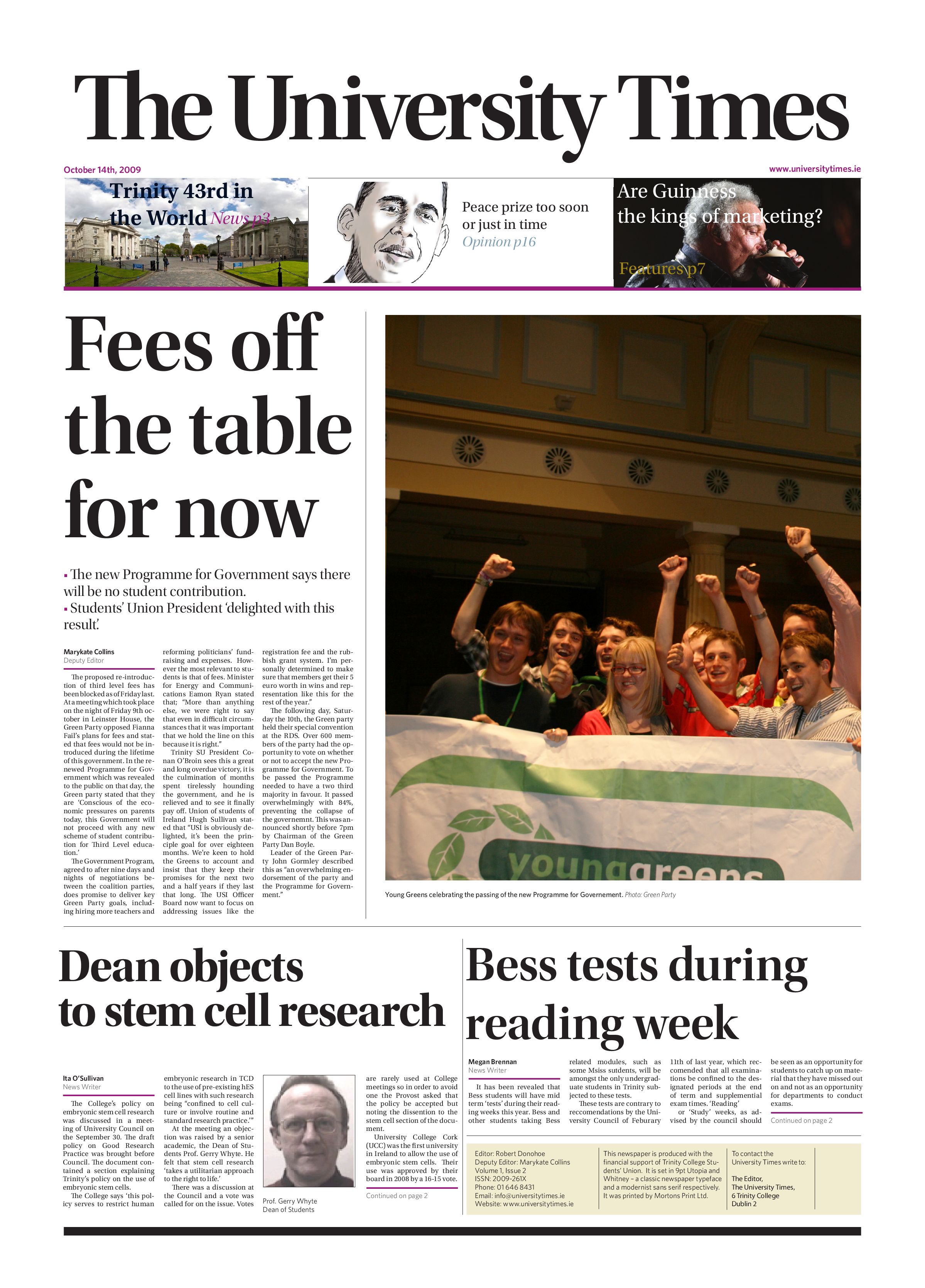 The University Times - Vol. 1, Issue 2 by The University Times - Issuu