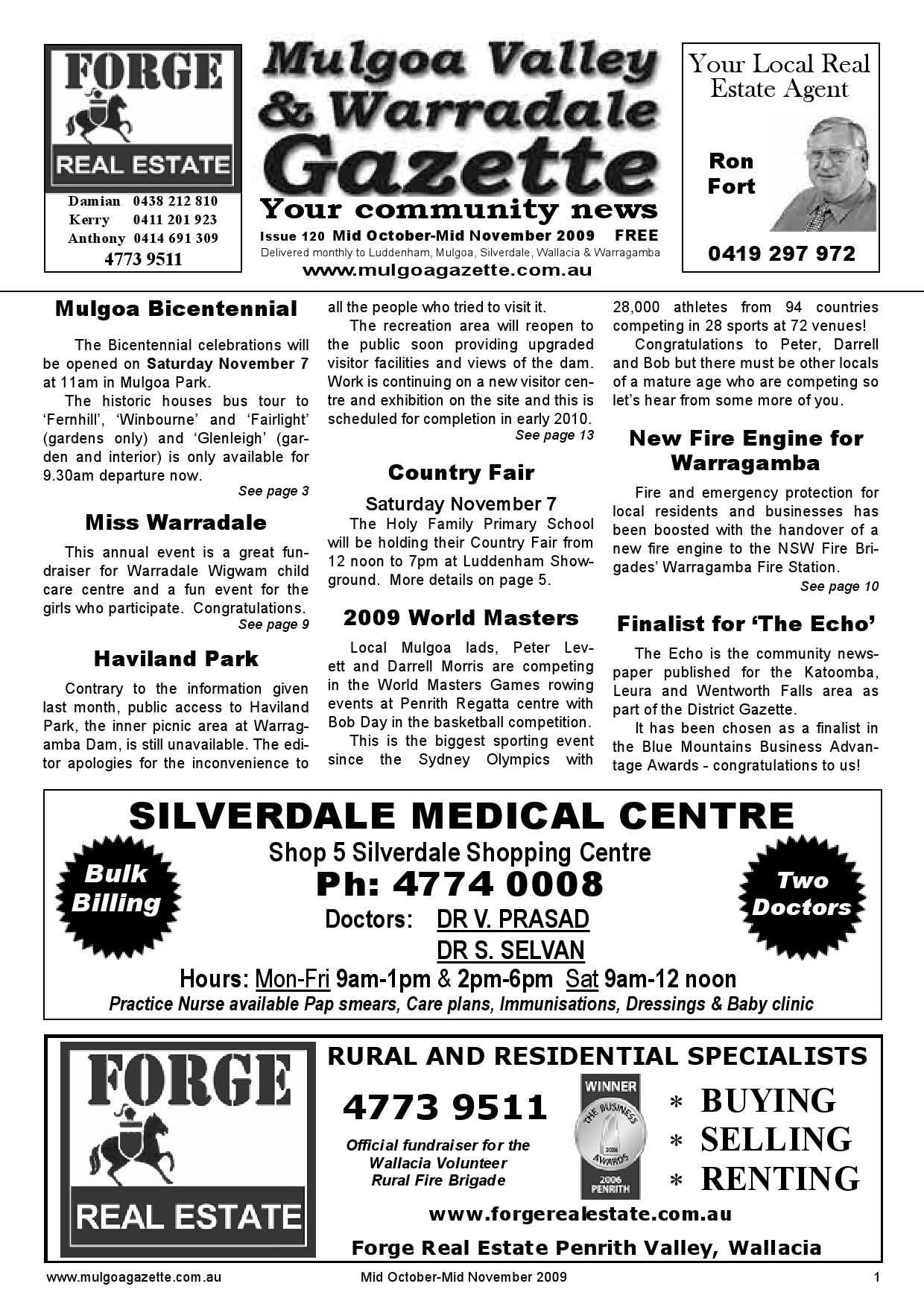 Mulgoa Valley & Warradale Gazette October 2009 by District Gazette - Issuu