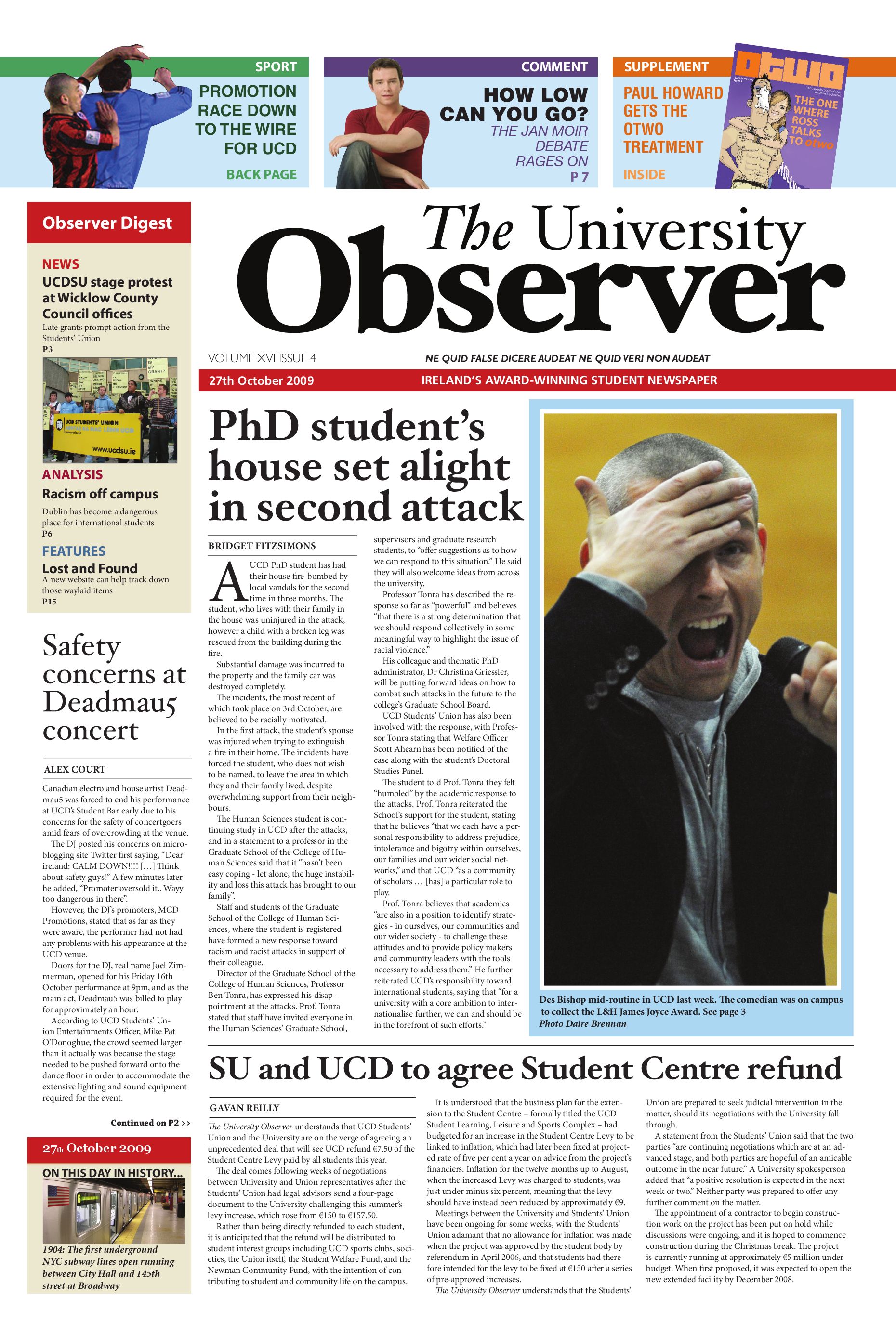 The University Observer: Volume XVI, Issue 4 by The University Observer ...