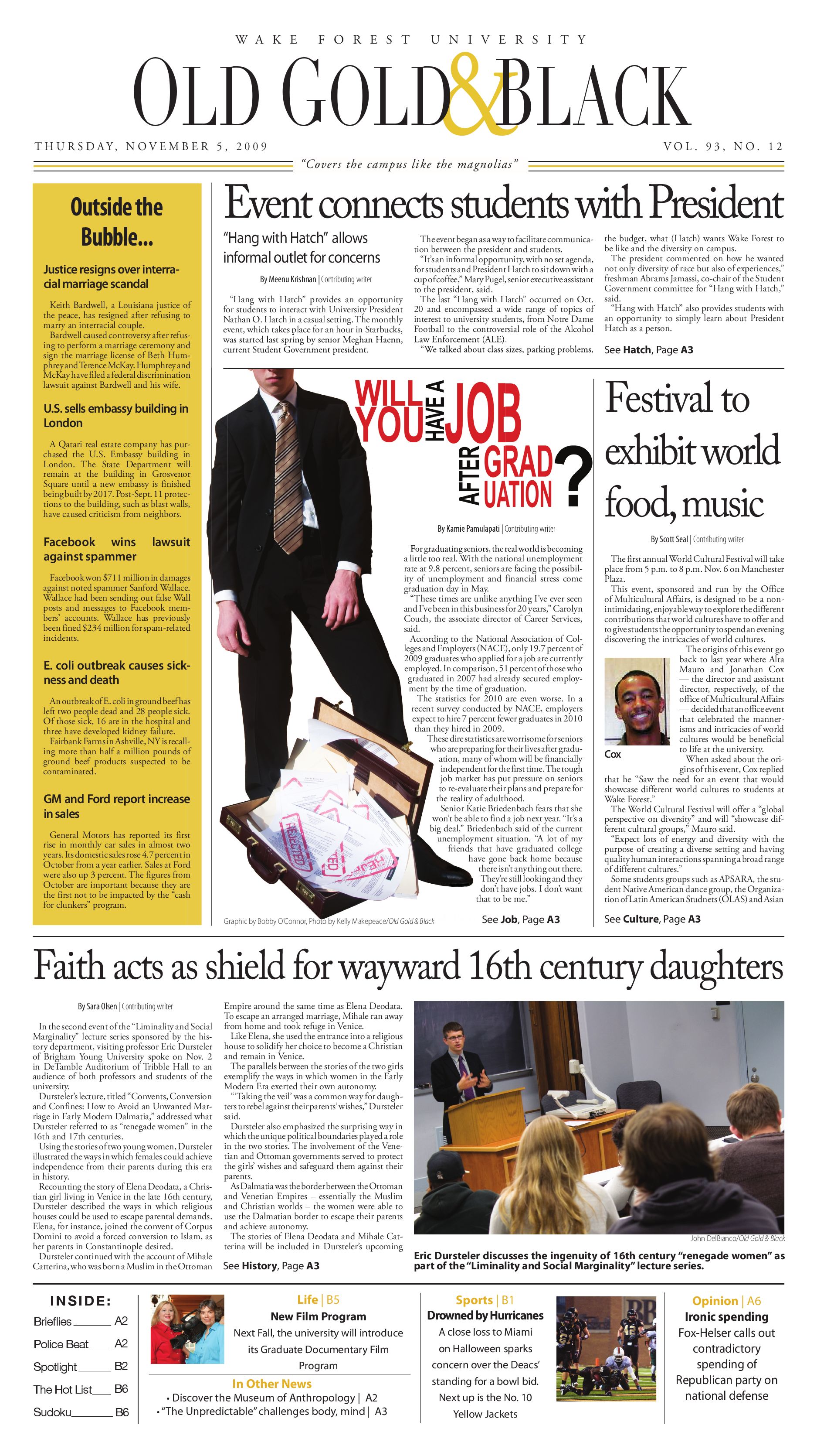 20091105 by Old Gold & Black - Issuu