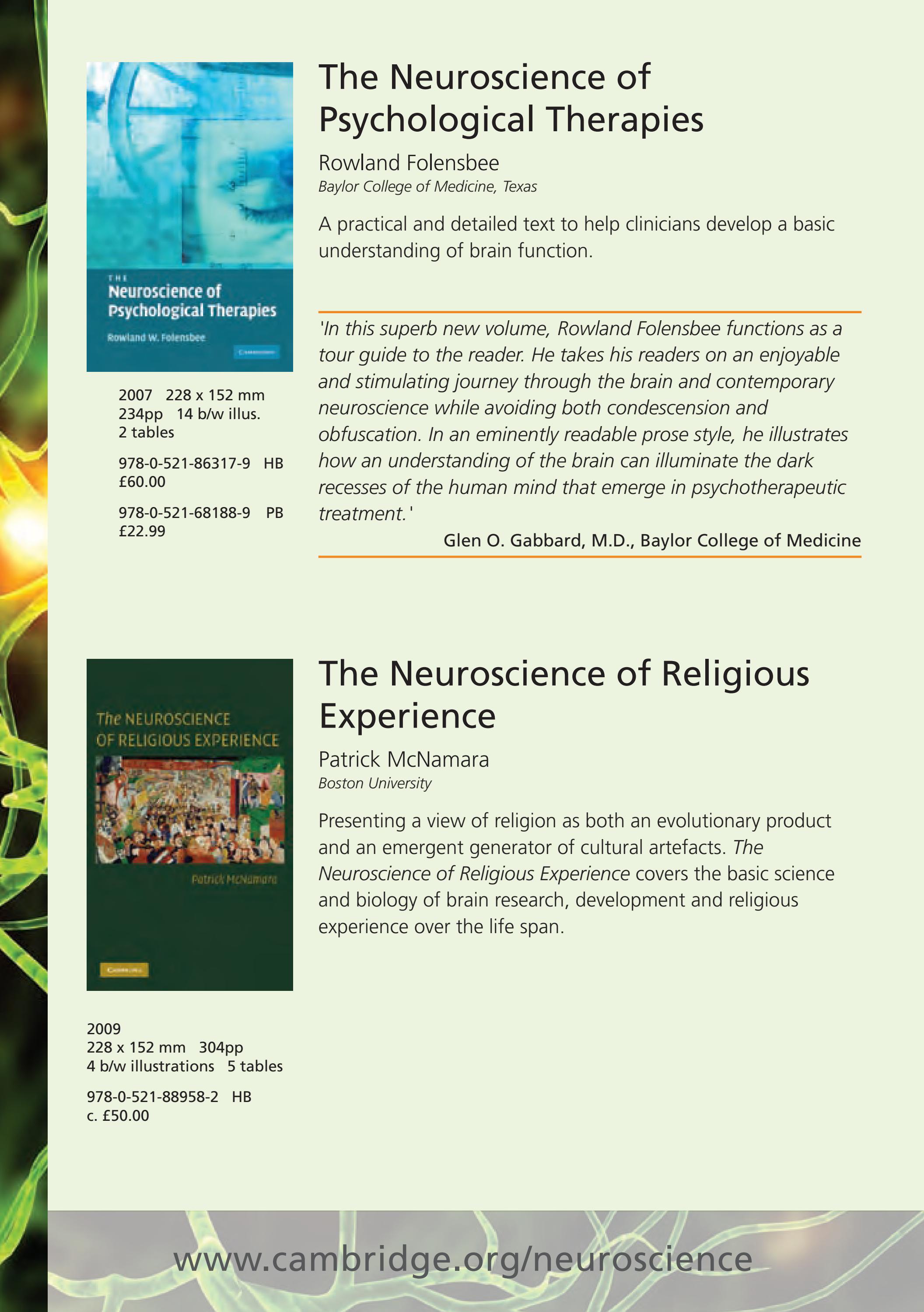 Cambridge Neuroscience 2010 by Cambridge University Press - Issuu