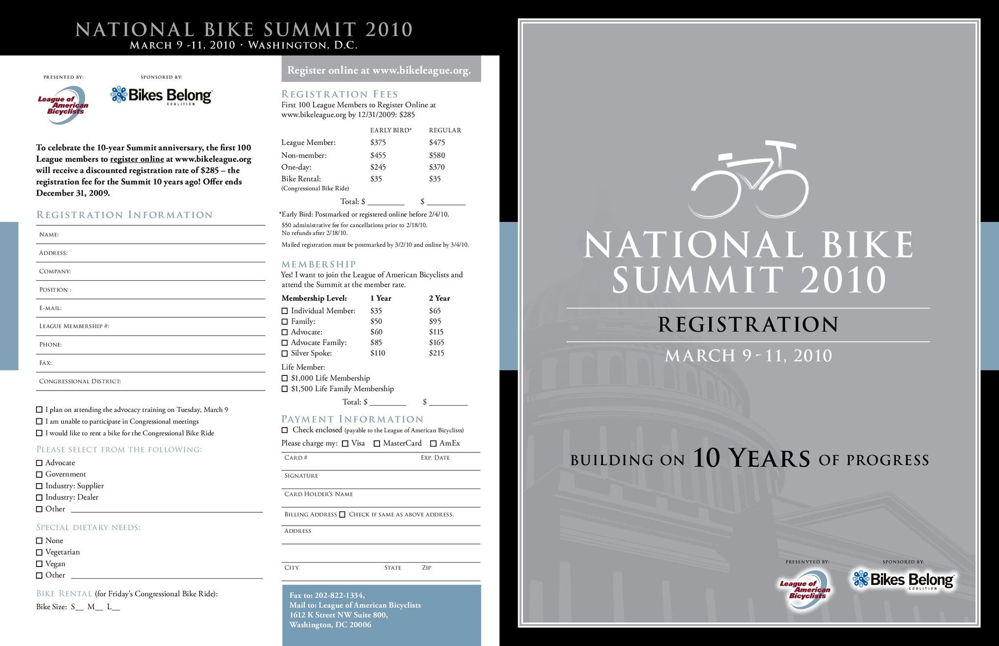 National Bike Summit Brochure by League of American Bicyclists - Issuu