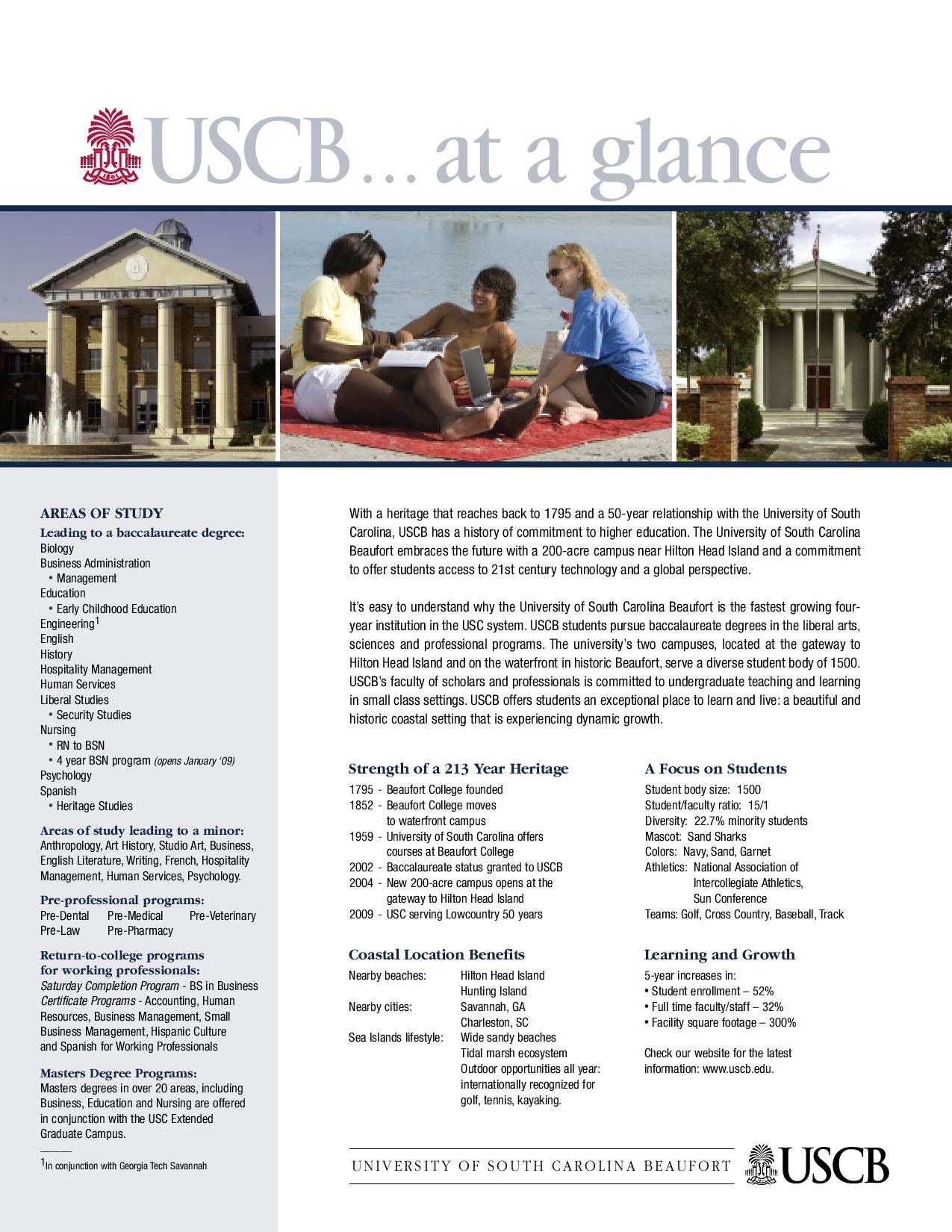 http://www.uscb.edu/uploads/USCB_At_a_Glance by University of South ...