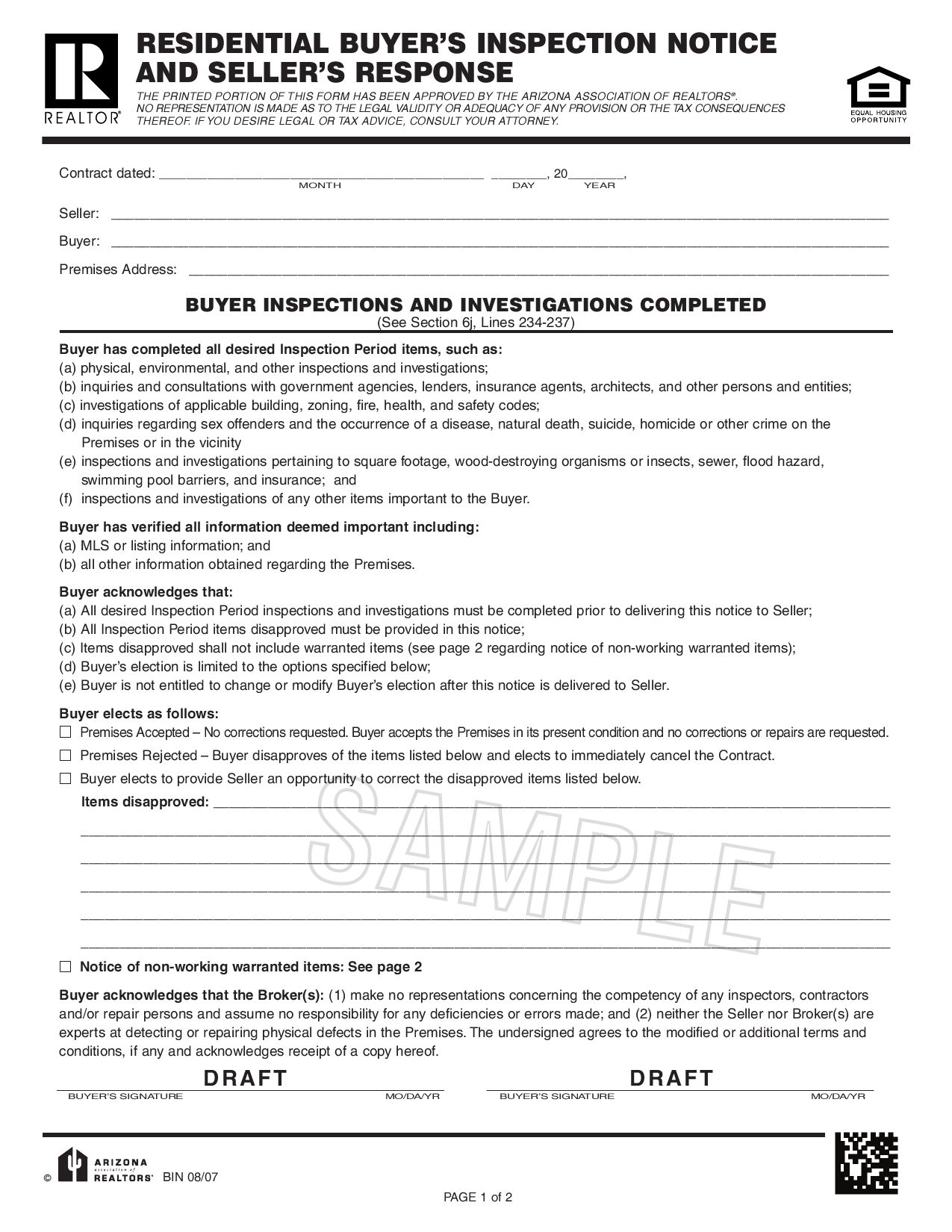 Inspection Notice for Buyers by Mark Carvalho | Carvalho Real Estate ...