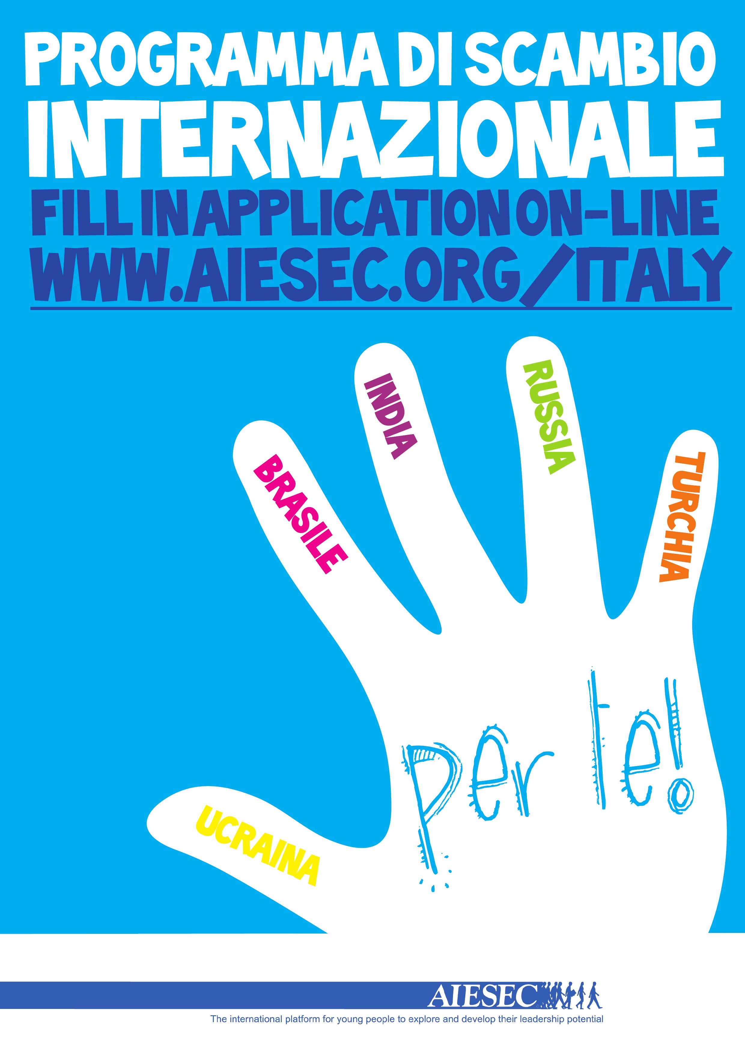 AIESEC international exchange poster by AIESEC Italia - Issuu