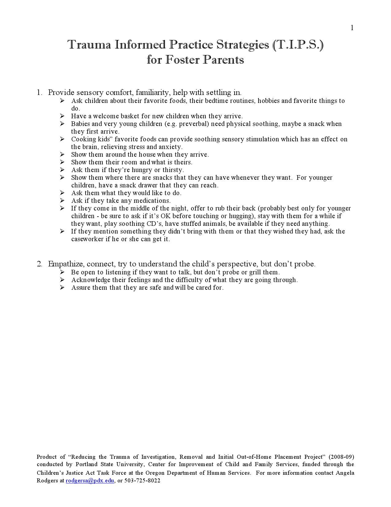 Trauma Informed Practice Strategies for Foster Parents by Celeste ...