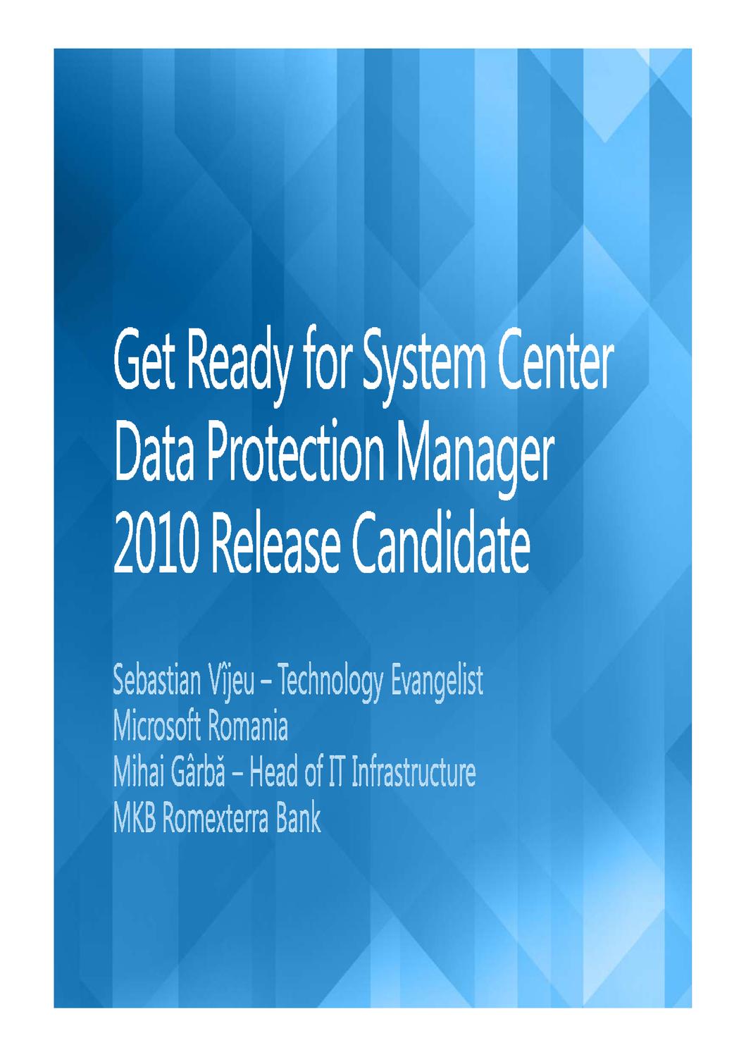 microsoft_-_dpm_2010 by Swiss Webacademy - Issuu