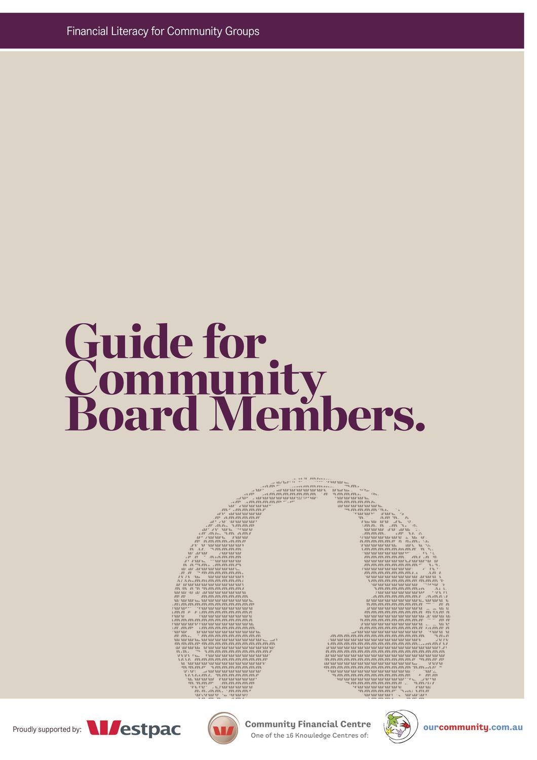 Guide for Community Board Members by Our Community - Issuu