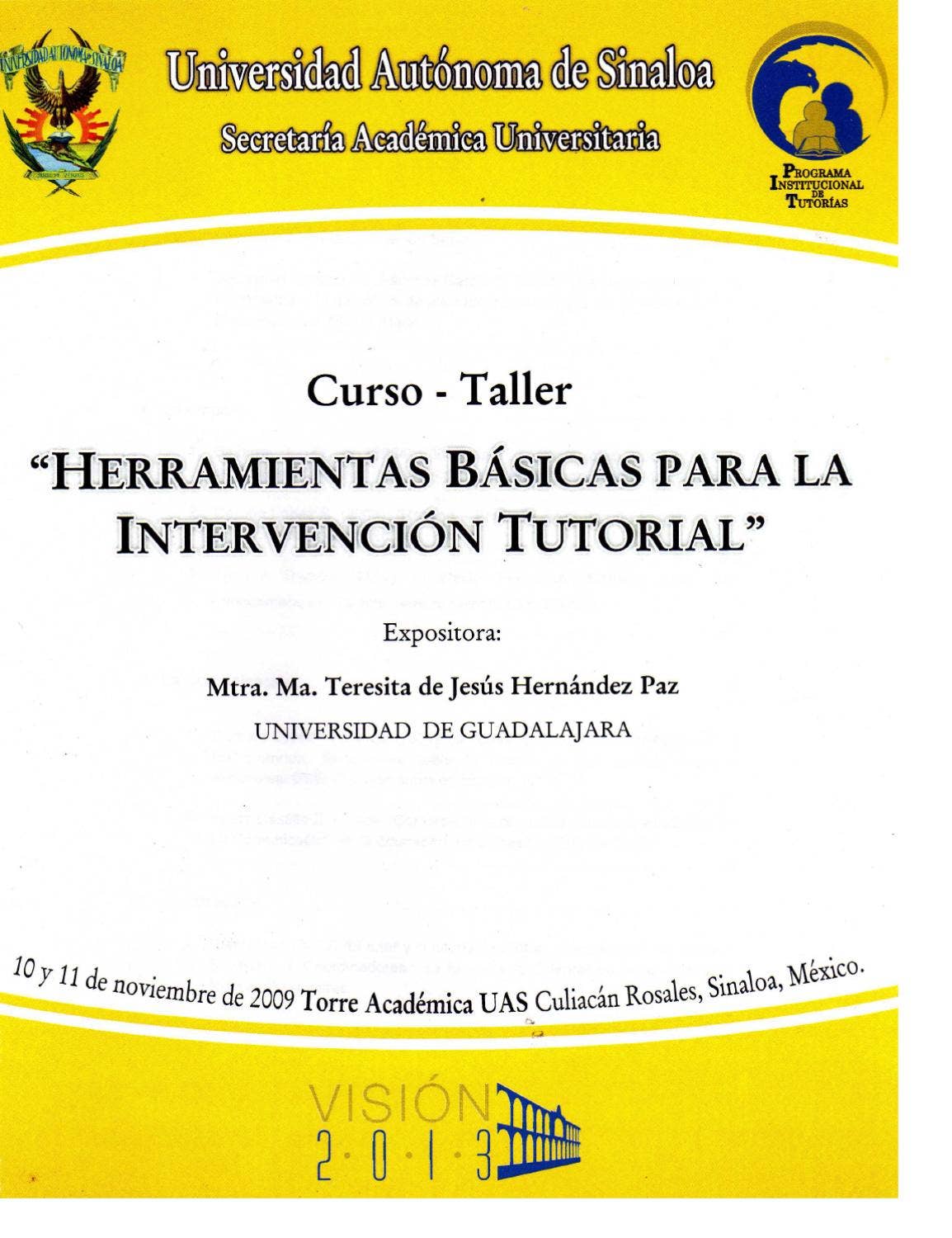 HERRAMIENTAS BASICAS PARA LLA INTERVENSION TUTORIAS by carlos chon - Issuu