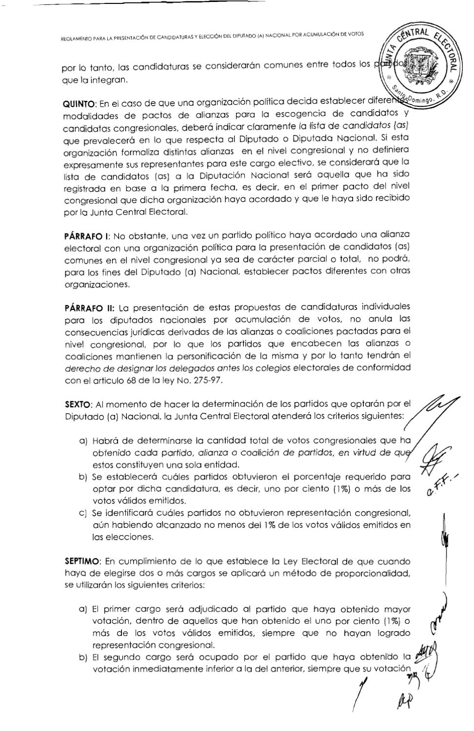 Reglamento para la presentación de Candidaturas y Elección del Diputado Nacional by Junta ...