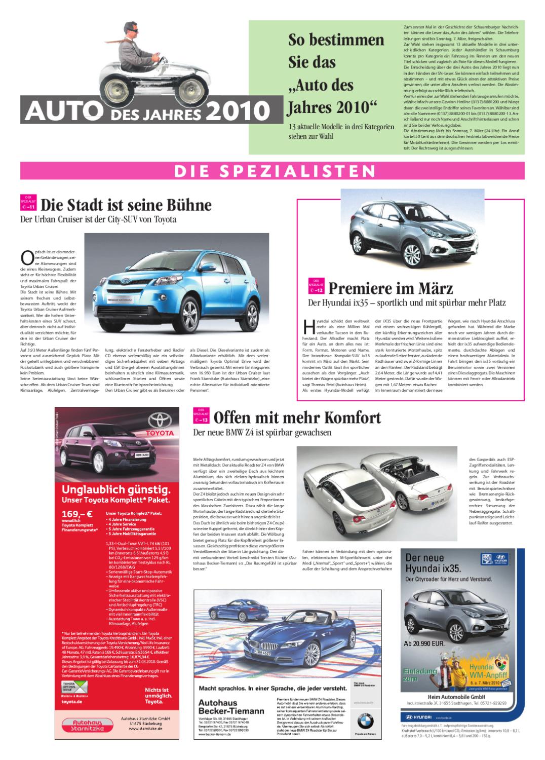 Auto des Jahres 2010 by Schaumburger Nachrichten Verlagsgesellschaft ...