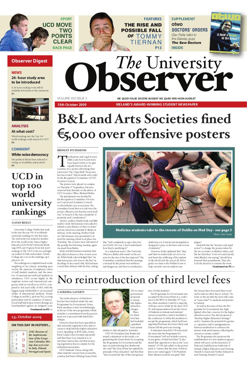 The University Observer: Volume XVI, Issue 3 by The University Observer ...