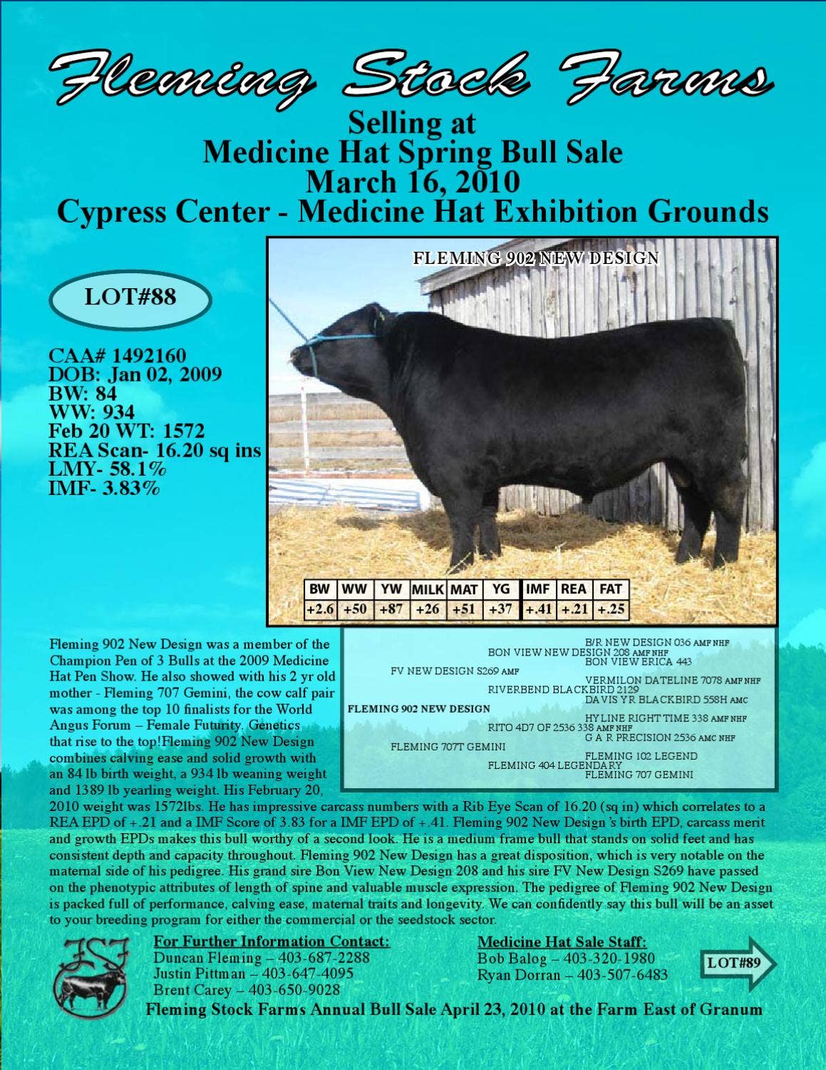 Fleming Stock Farms Bulls Selling at Medicine Hat 2010 by Everything ...