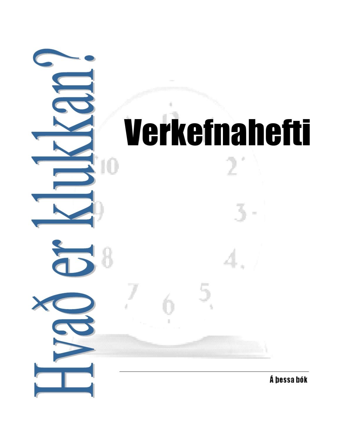 Hvað er klukkan by Sigurður Fjalar Jónsson - Issuu