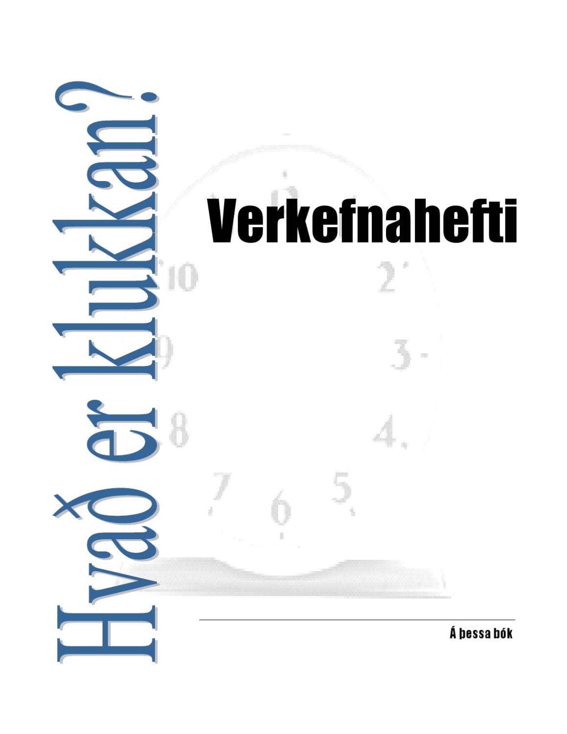 Hvað er klukkan by Sigurður Fjalar Jónsson - Issuu