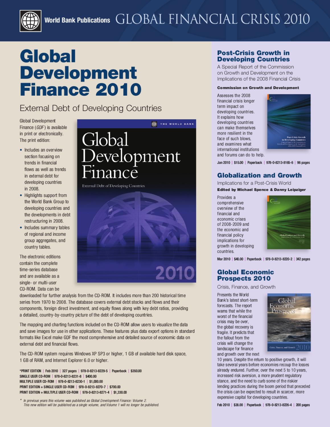 World Bank Publications: Global Financial Crisis 2010 by World Bank ...