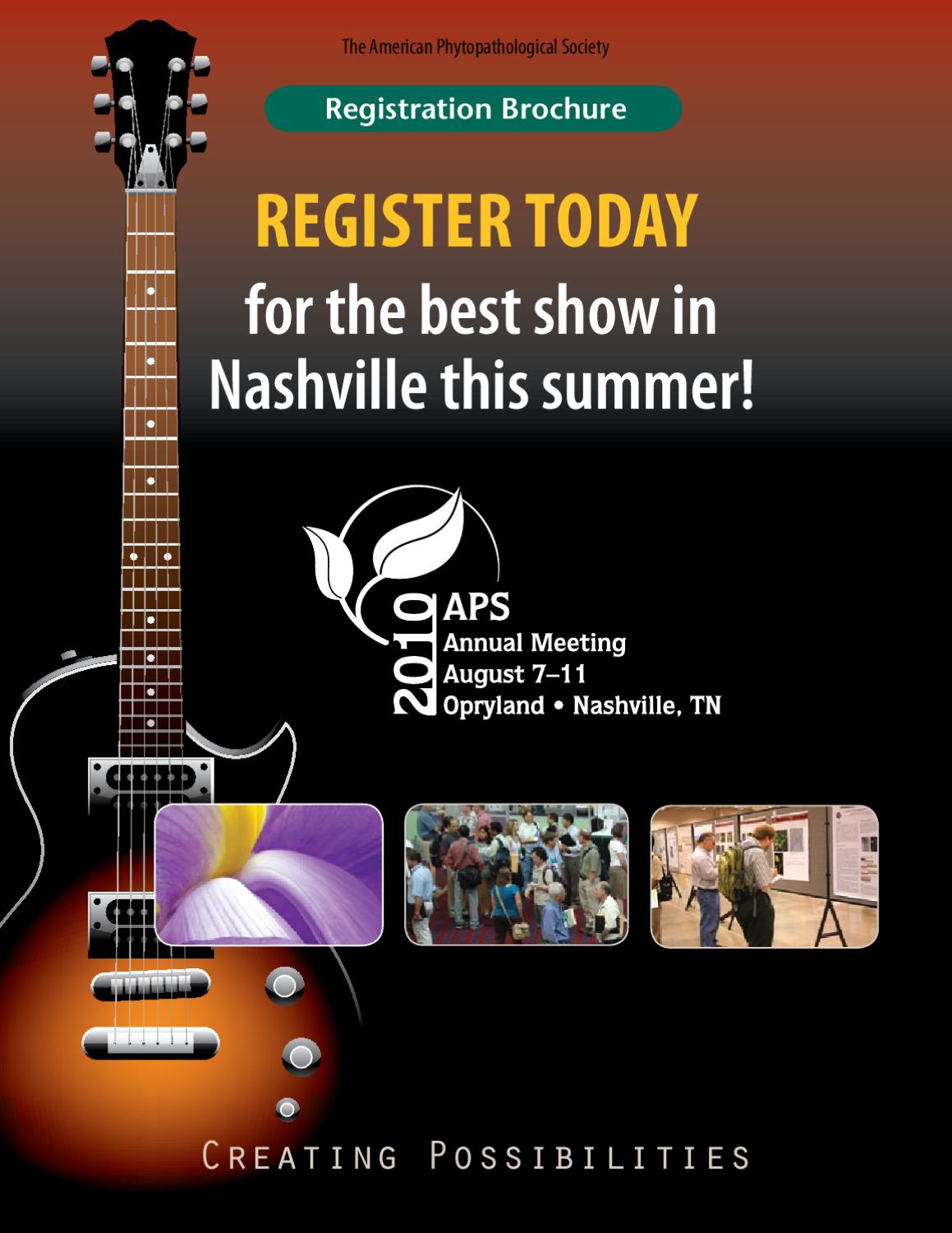 2010 APS Annual Meeting Registration Brochure by Scientific Societies ...