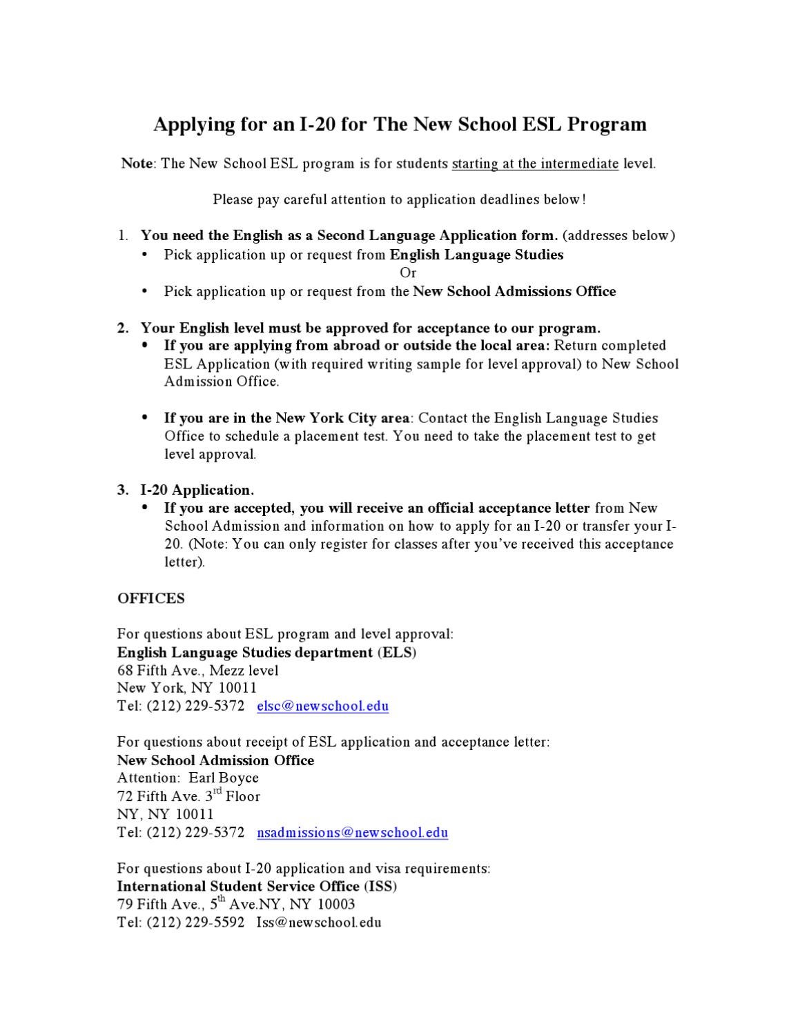 http://www.newschool.edu/ce/esl-1-20-app by The New School - Issuu