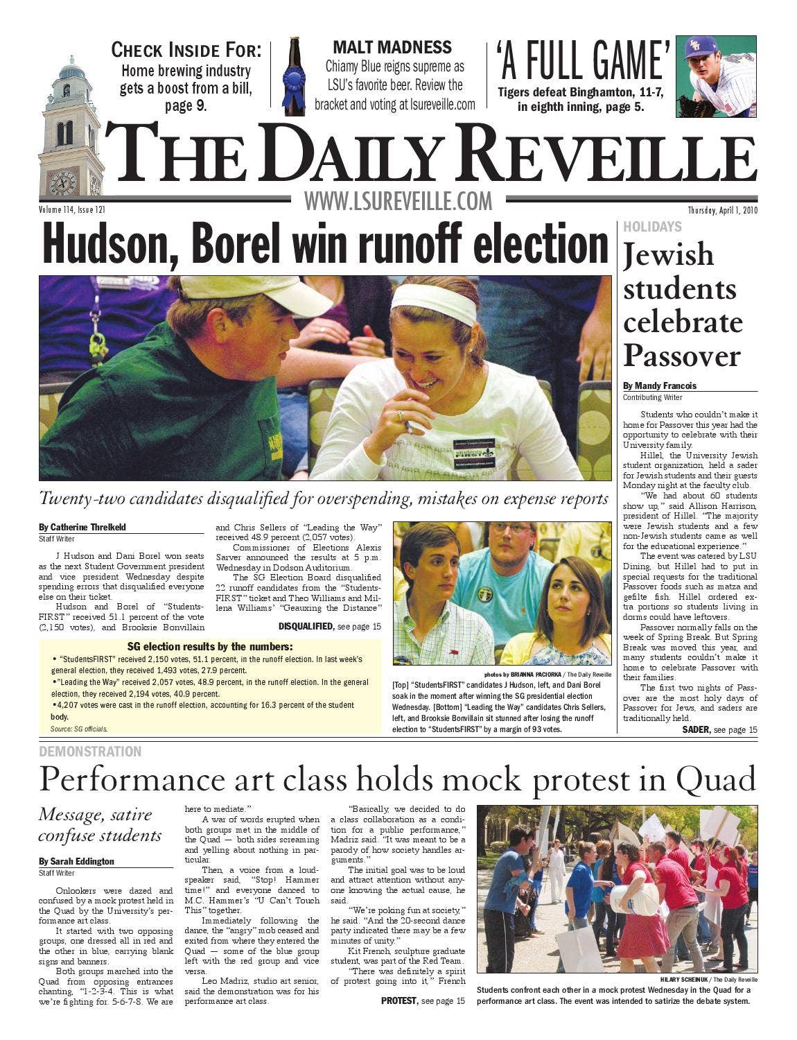 The Daily Reveille - April 1, 2010 by Reveille - Issuu
