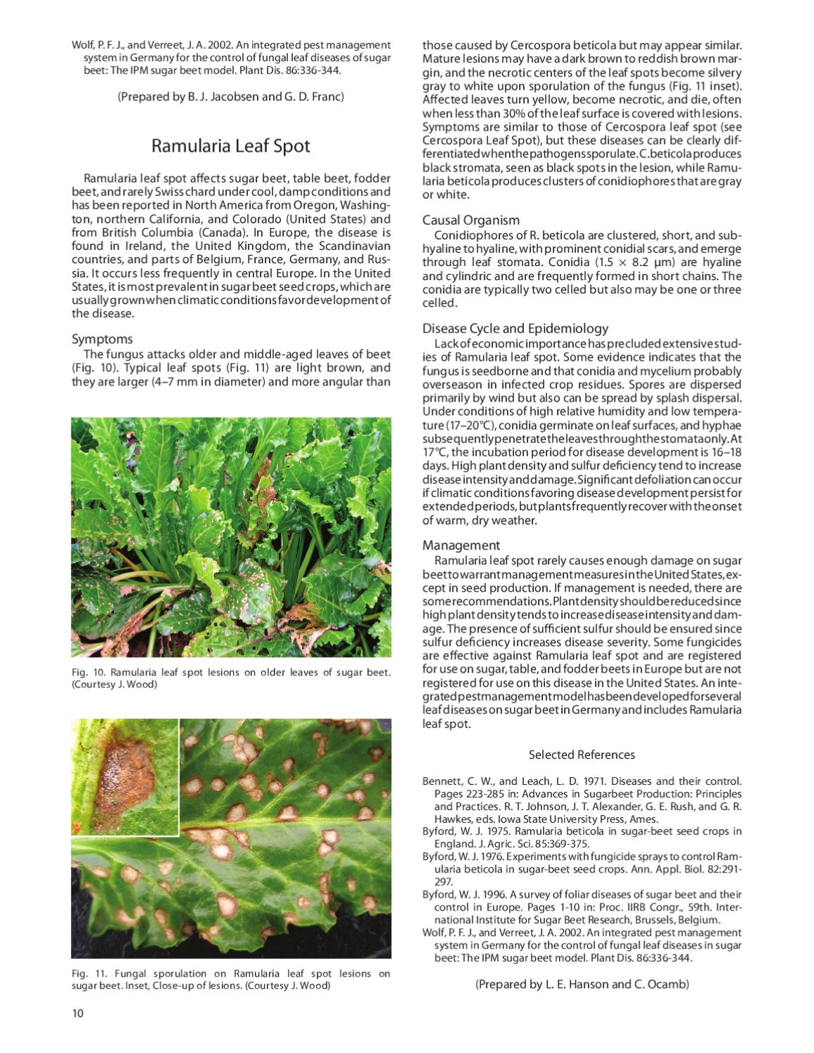 Compendium of Beet Diseases and Pests, Second Edition by Scientific ...
