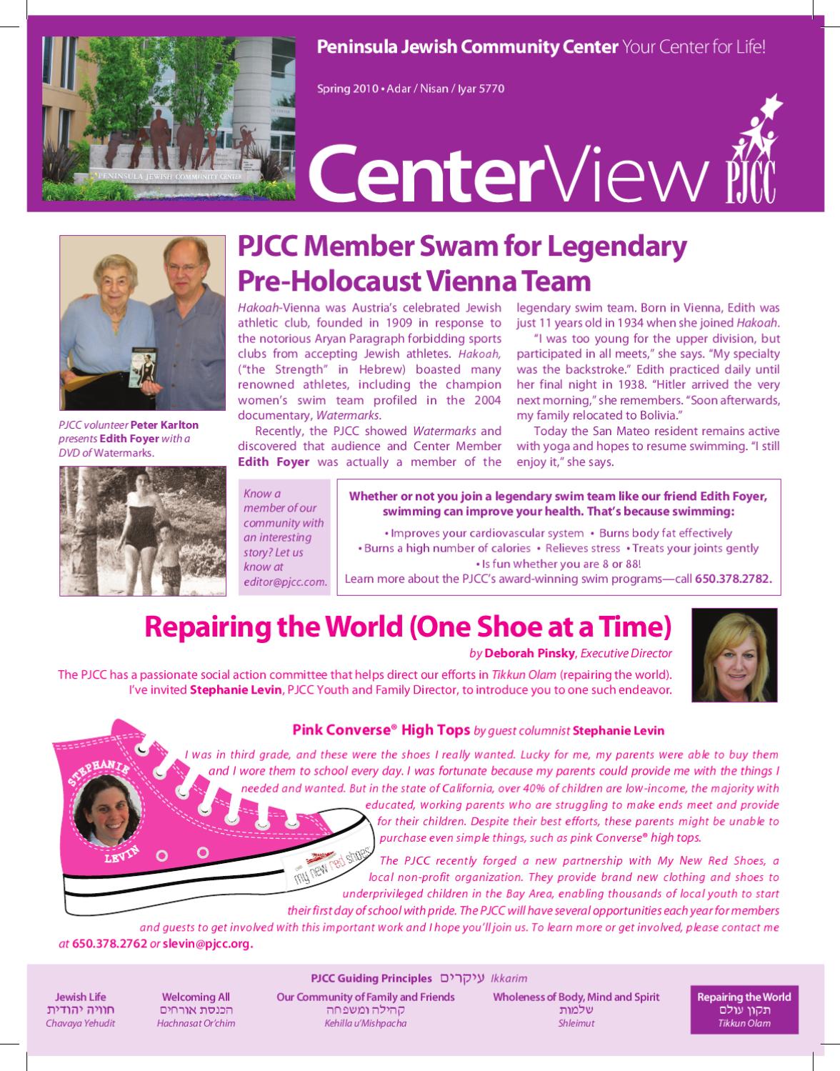 CenterView Spring 2010 by PJCC - Peninsula Jewish Community Center - Issuu