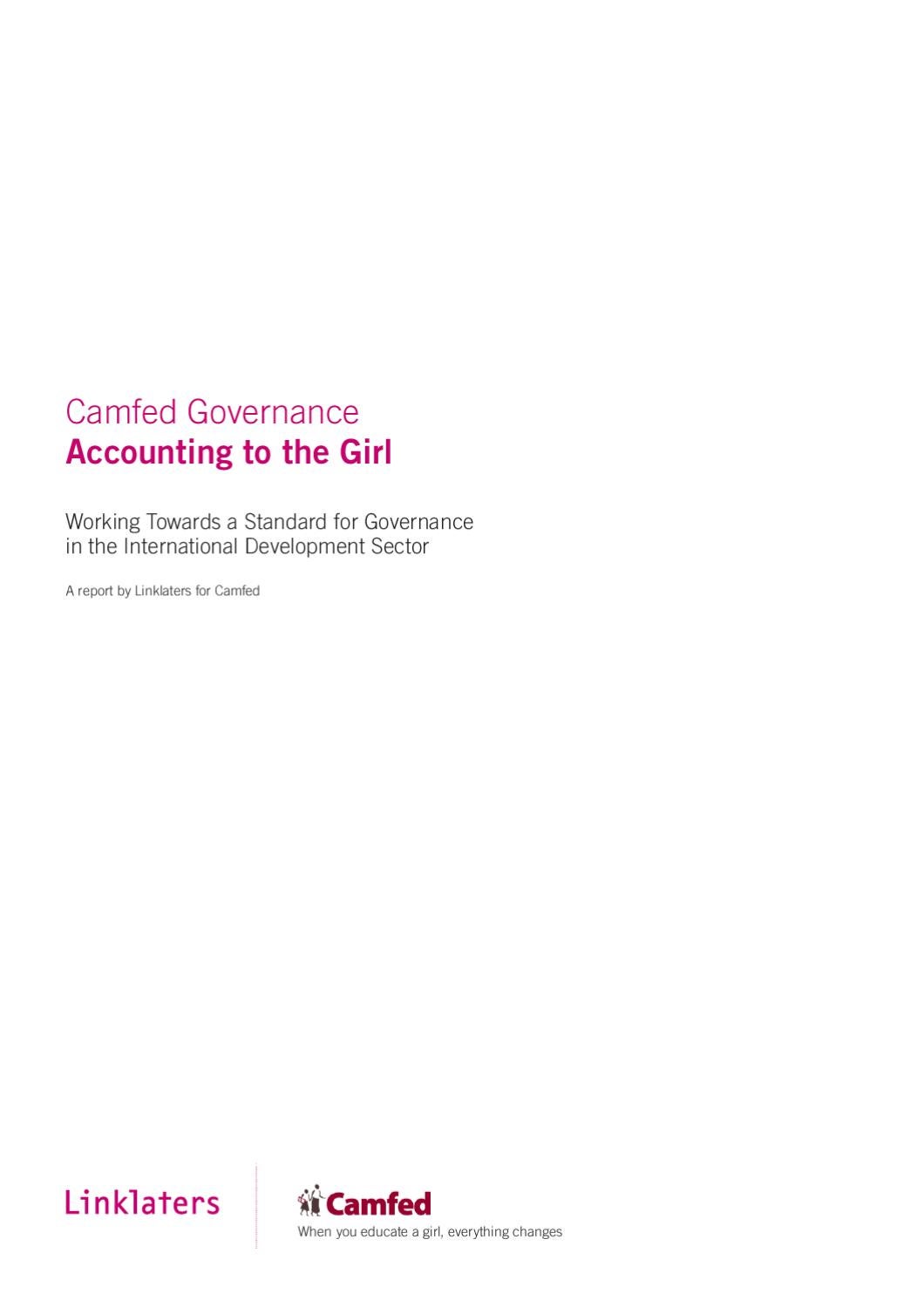 Camfed Governance - Accounting to the Girl by CAMFED - Issuu