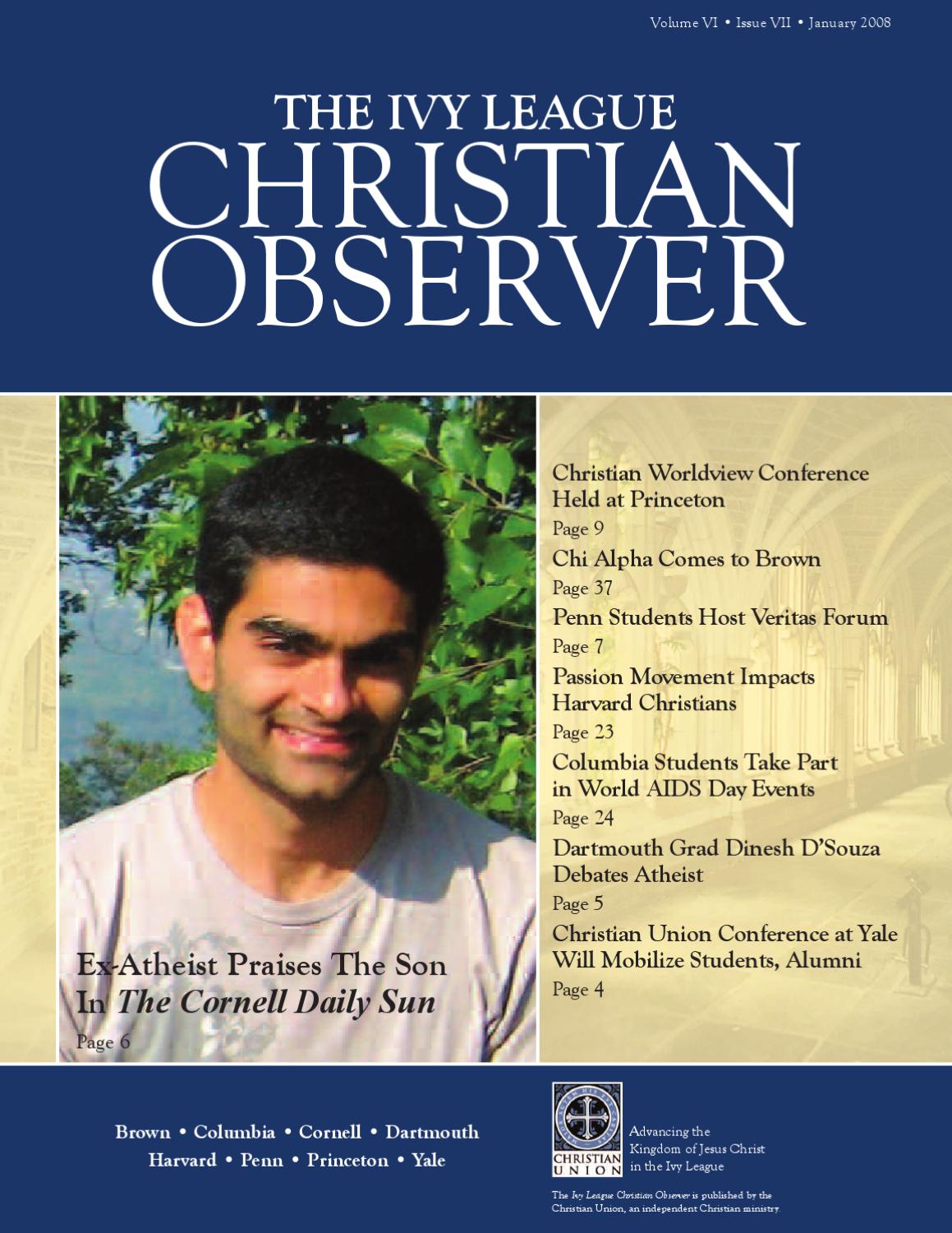 Winter 2008 Ivy League Christian Observer by Christian Union - Issuu