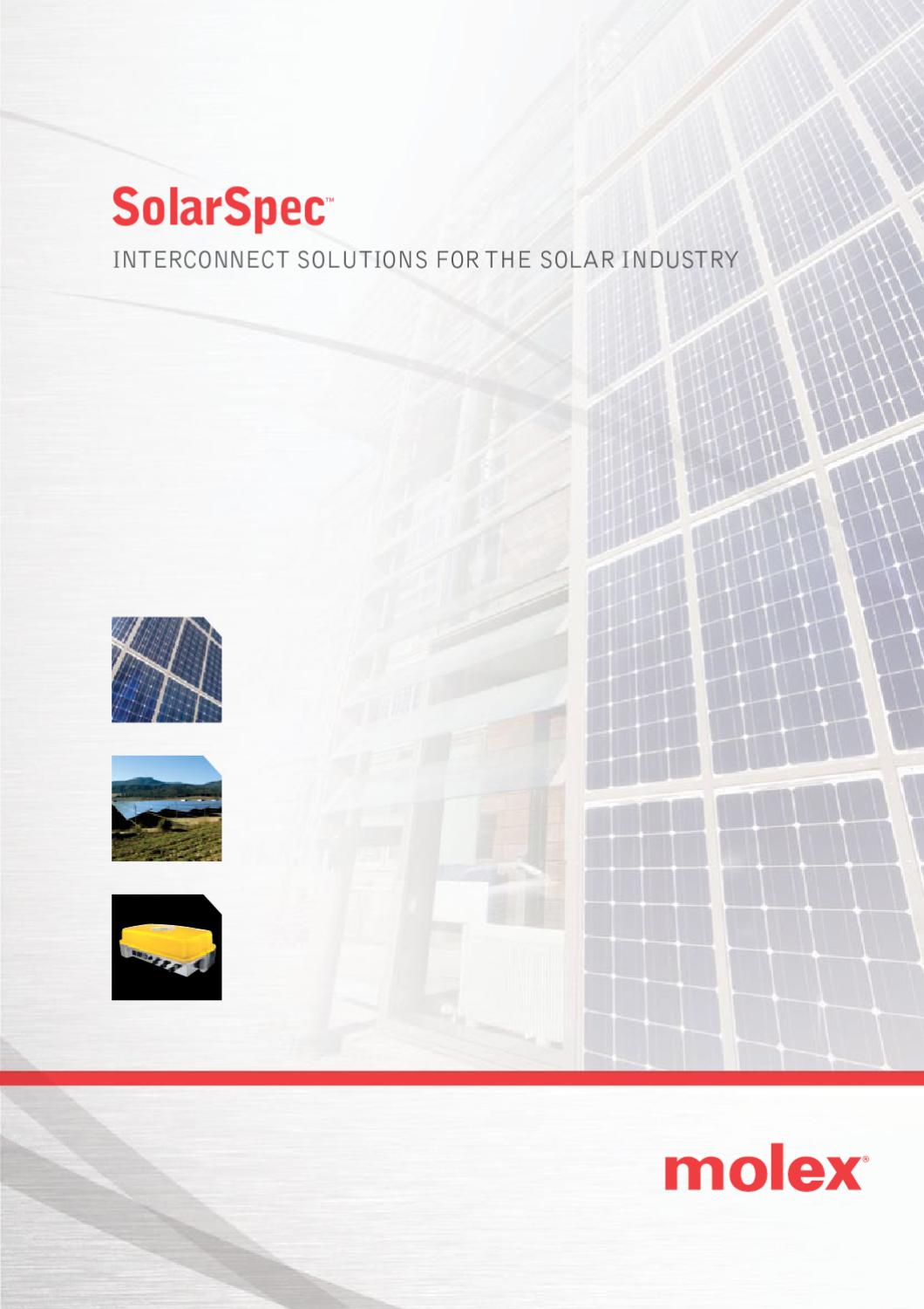 Molex SolarSpec™ Interconnect Solutions by Molex - Issuu